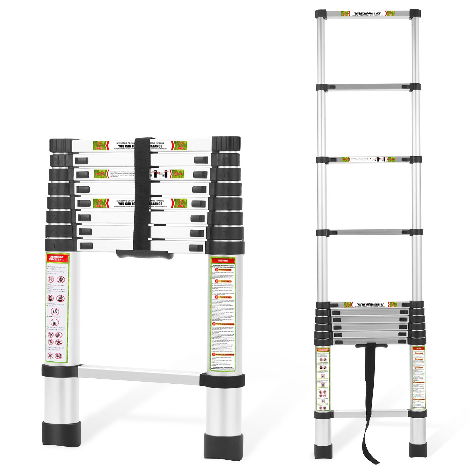 Aluminum Telescopic Ladder Non slip Feet Portable - Temu