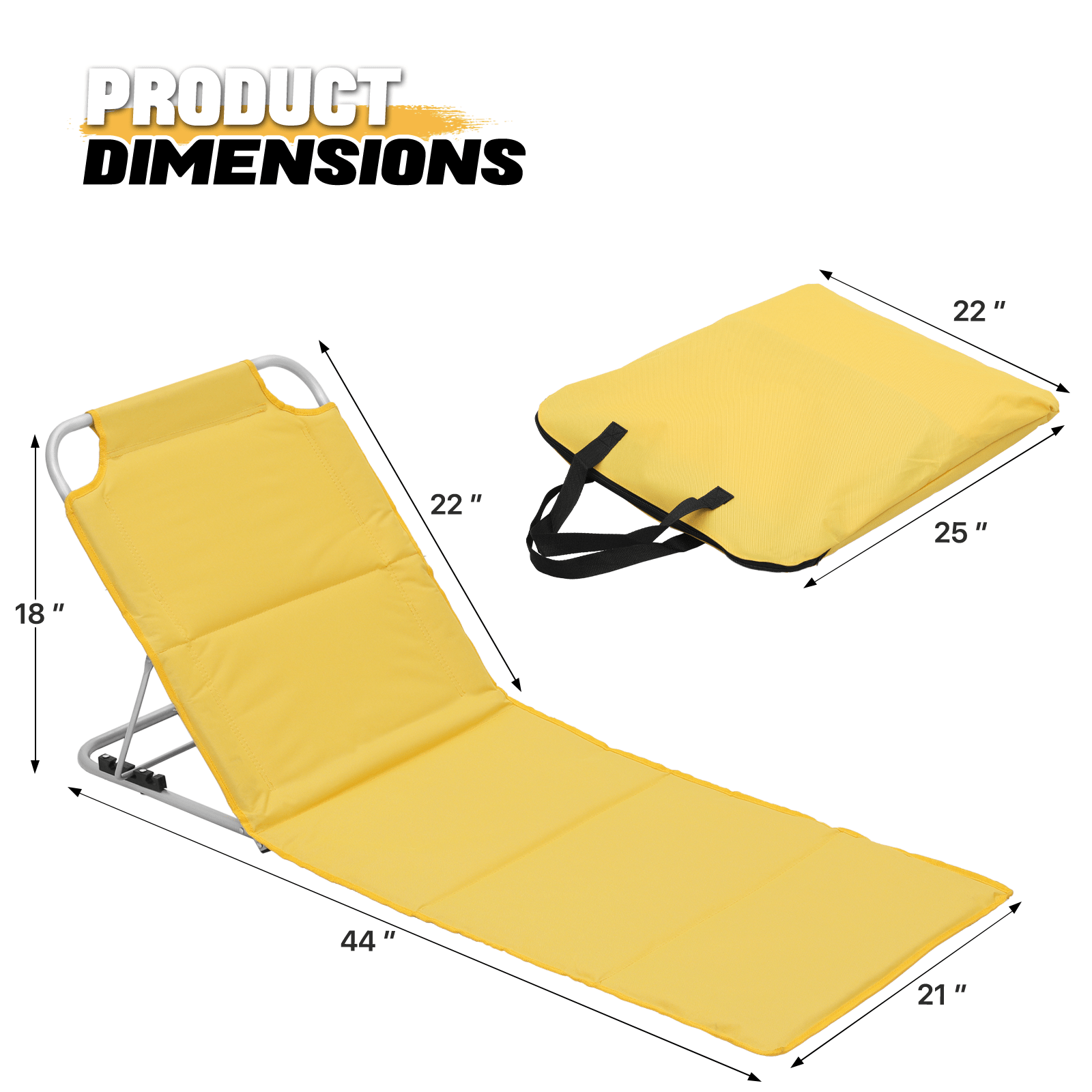 Folding Beach Chair Chaise Lounge Mat Portable - Temu