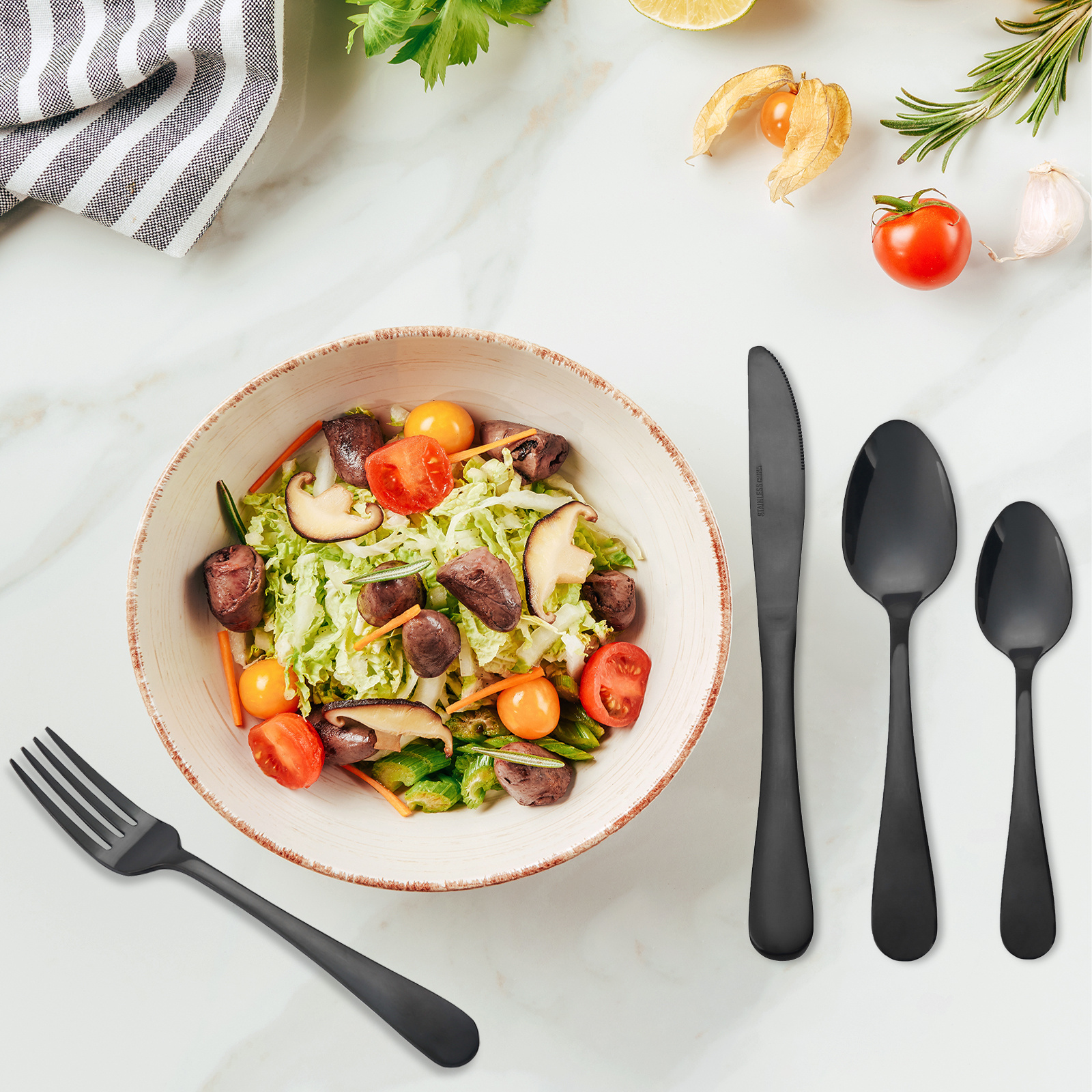 Silverware Set Stainless Steel Flatware Set Service 6 - Temu