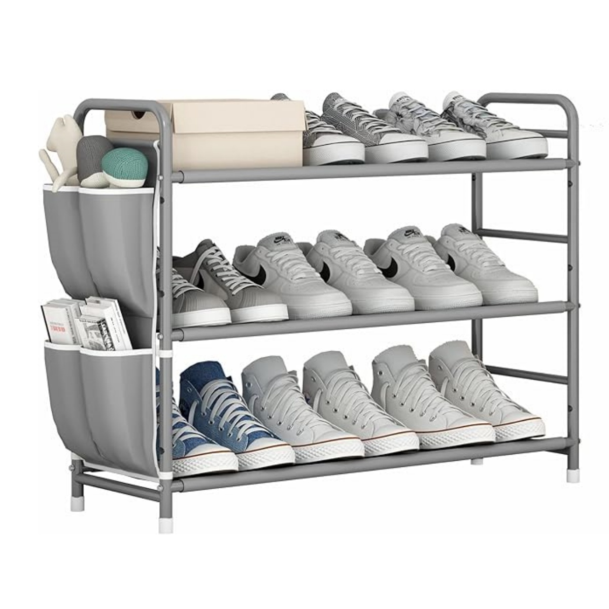 Shoe Rack 3 Tiers Freestanding Metal Shoe Rack Compact - Temu
