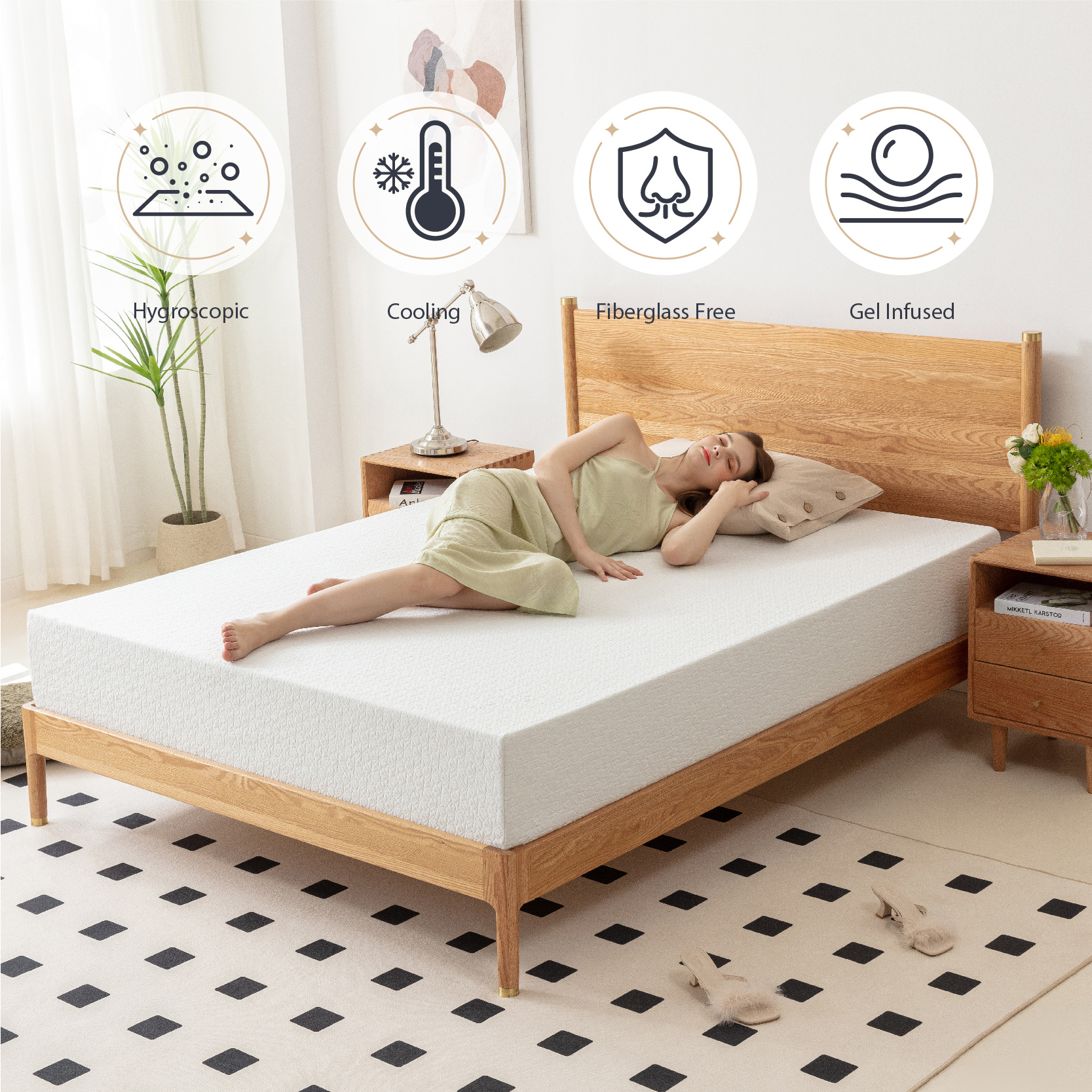 Cr Comfort Relax 10 Inch Memory Foam Mattress For Relax Medium Twin Txl ...