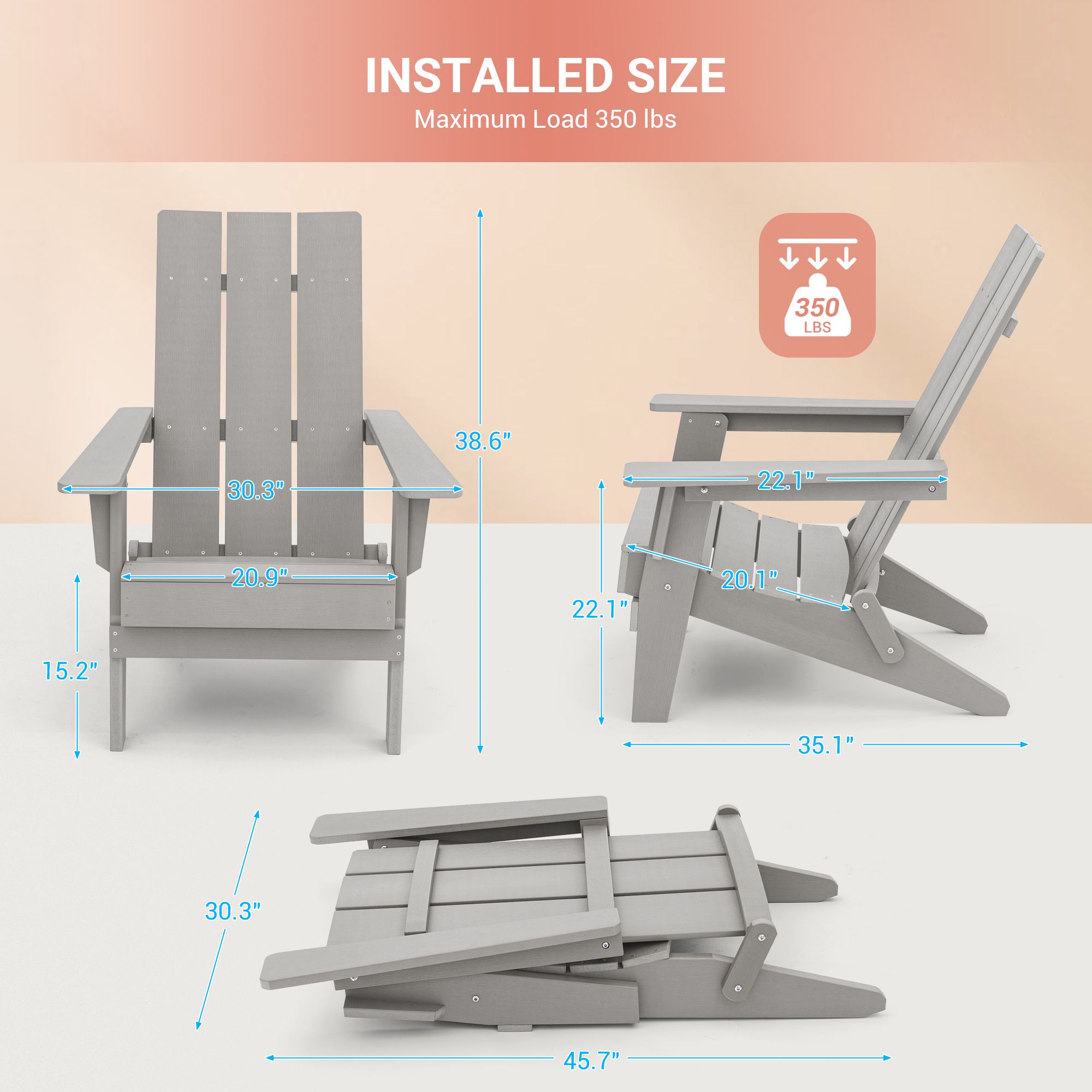 Outdoor Foldable Chair With Wide Armrests 350lbs Folding Resin Chair Of ...