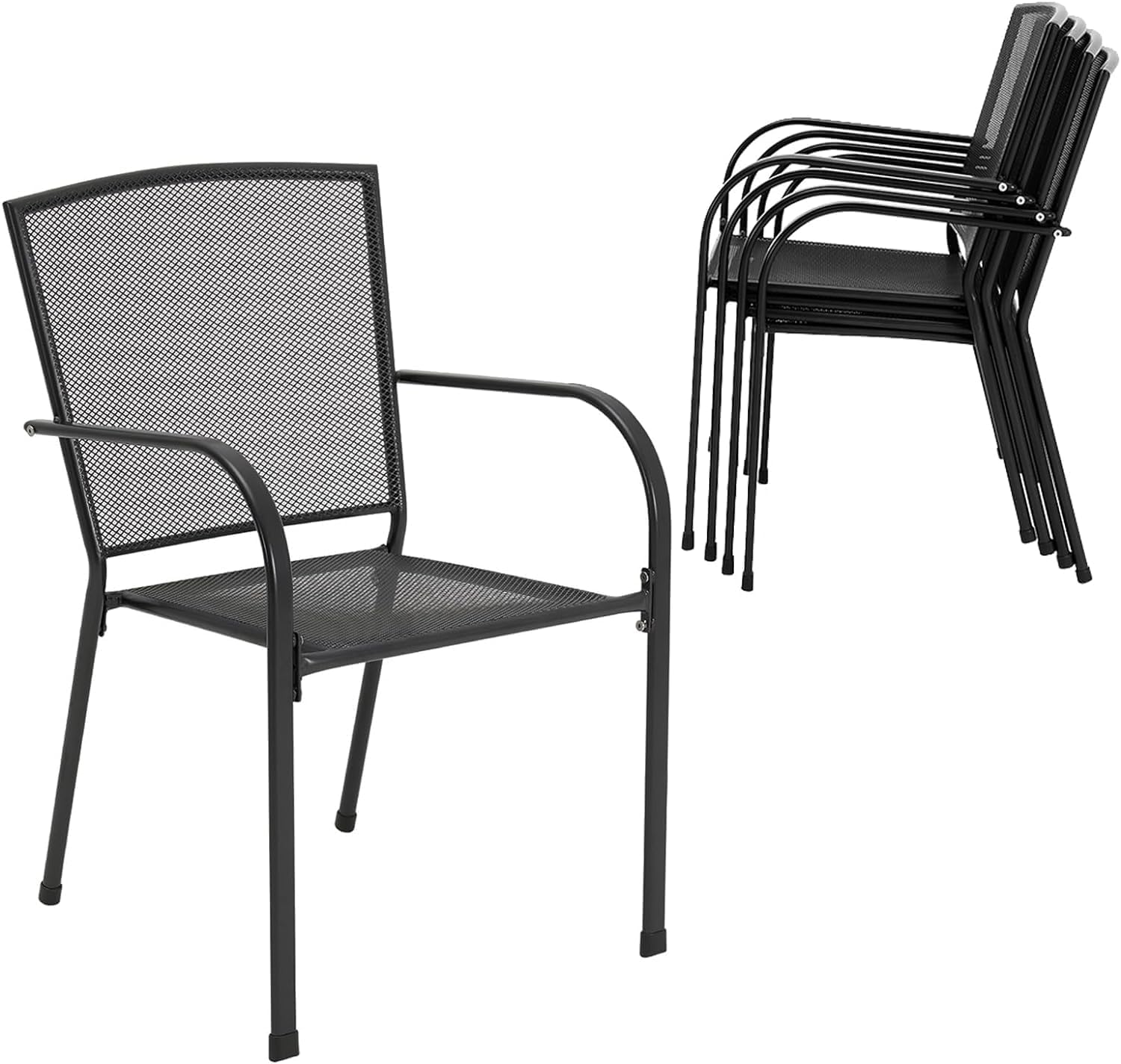 Metal Outdoor Table And Chairs Patio Dining Table Set For 4 Outside 51 ...
