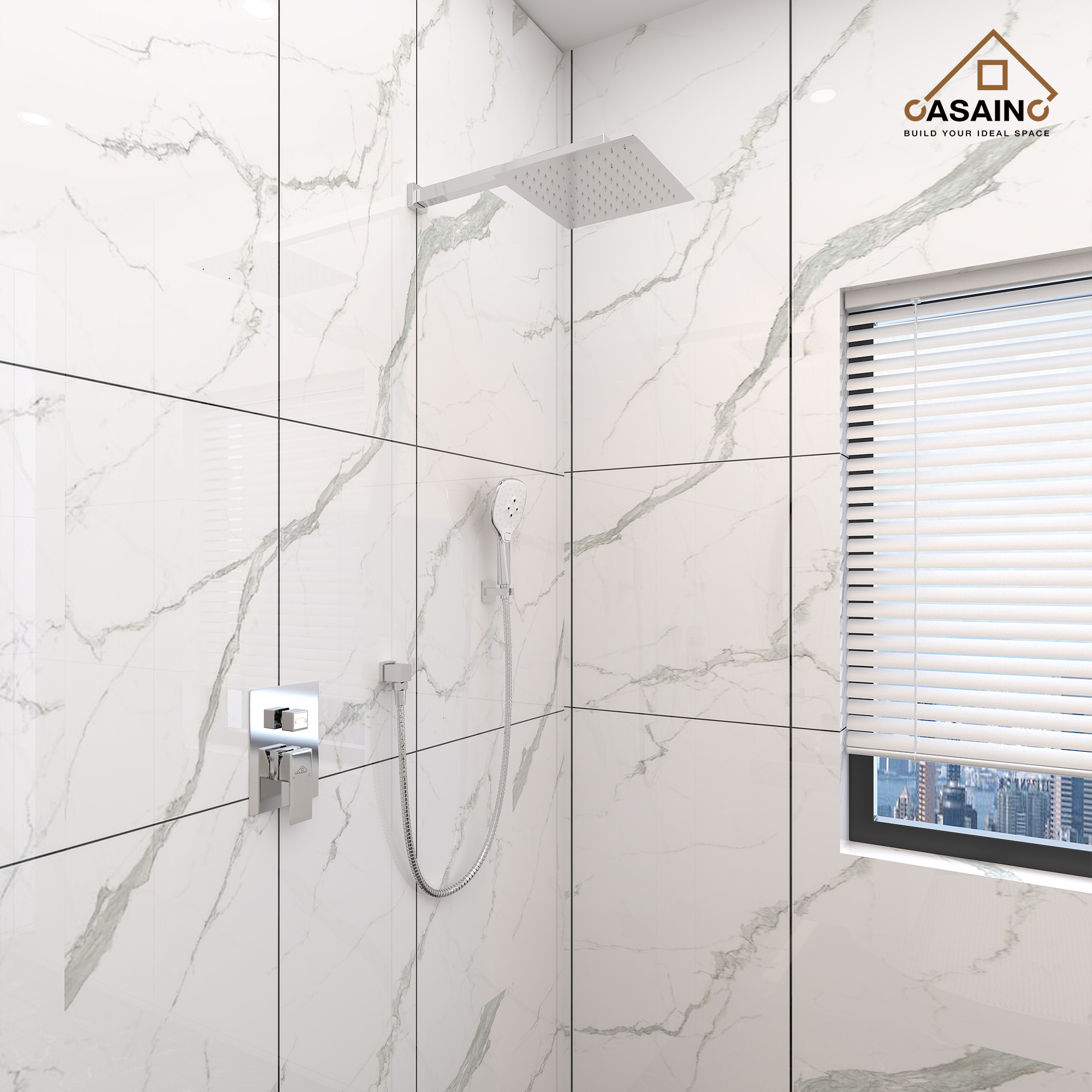 3 spray Patterns . Wall Mount Dual Shower Heads Hand - Temu