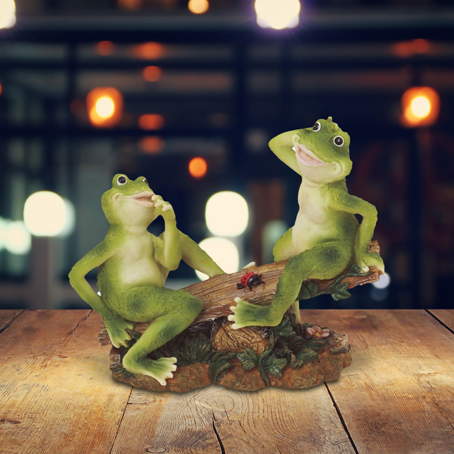 7"h Lovely Frog Couple Statue Funny Animal Figurine - Temu