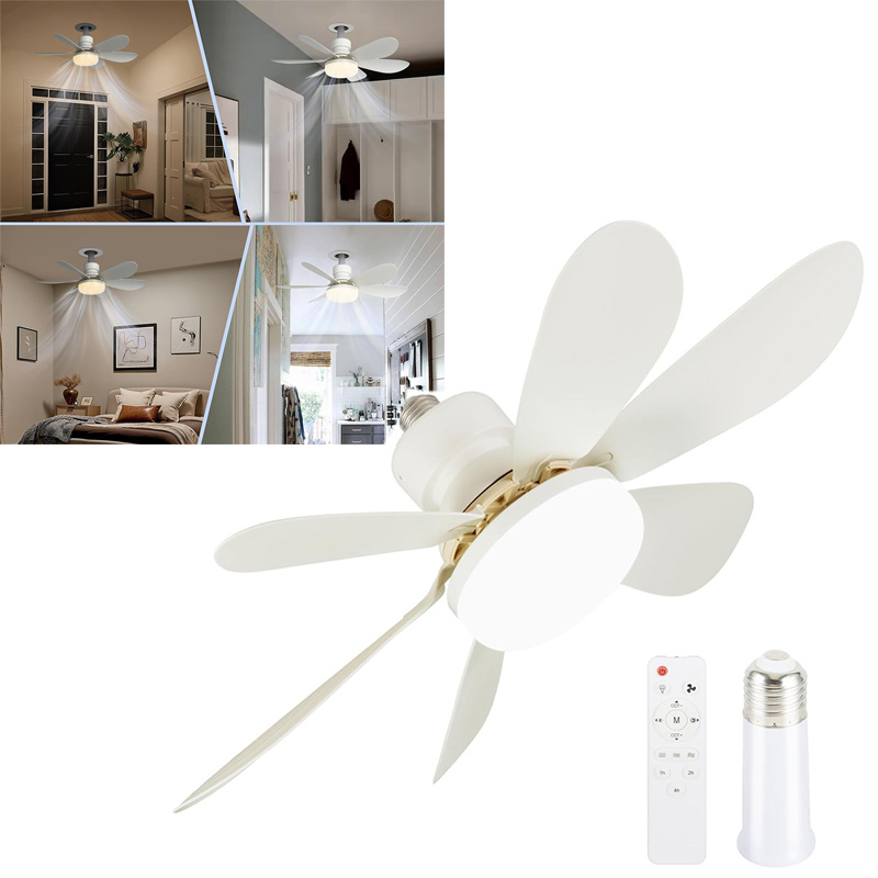 light socket fan with remote, screw in socket fan light for corners ...