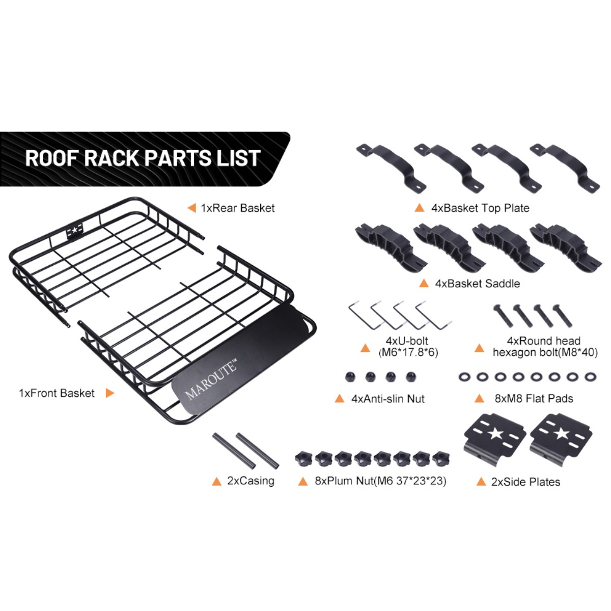 Roof Rack Cargo Baskets 165lbs Capacity Aluminum Rooftop - Temu