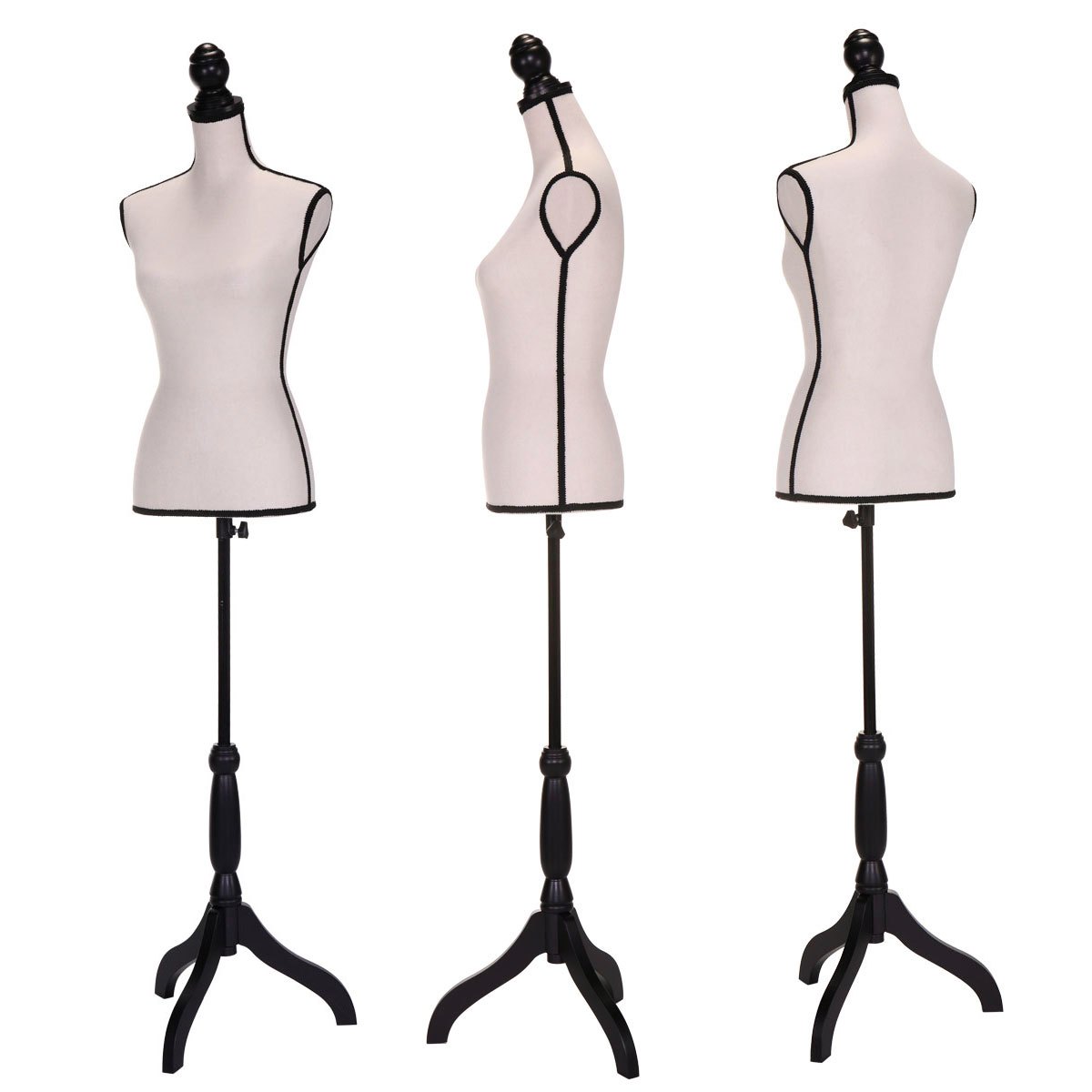 Female Mannequin Torso Dress Clothing Form Sewing Mannequin W Wood ...