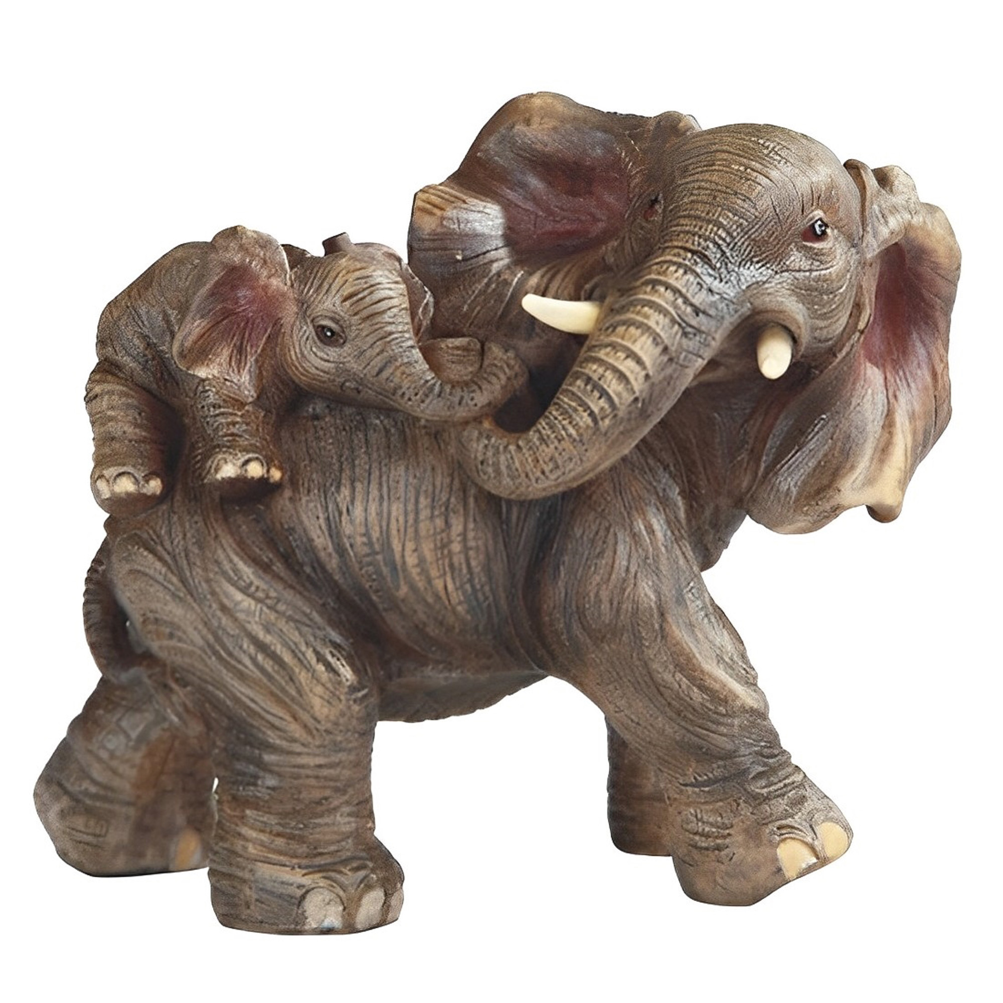 5.75"w Realistic Lifelike Elephant Playing Cub Figurine - Temu