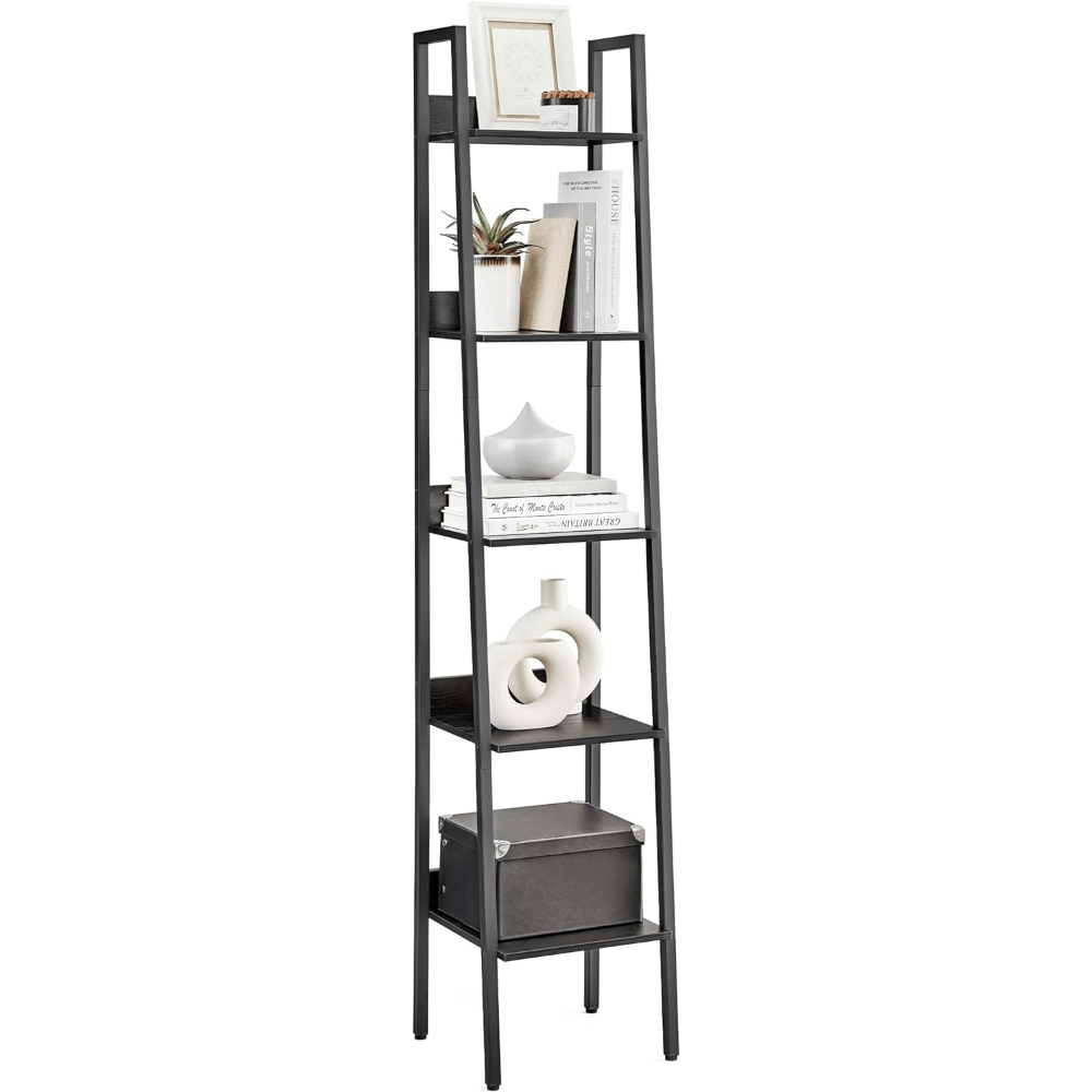 Bookshelf 5 tier Narrow Bookcase Ladder Shelf Home - Temu