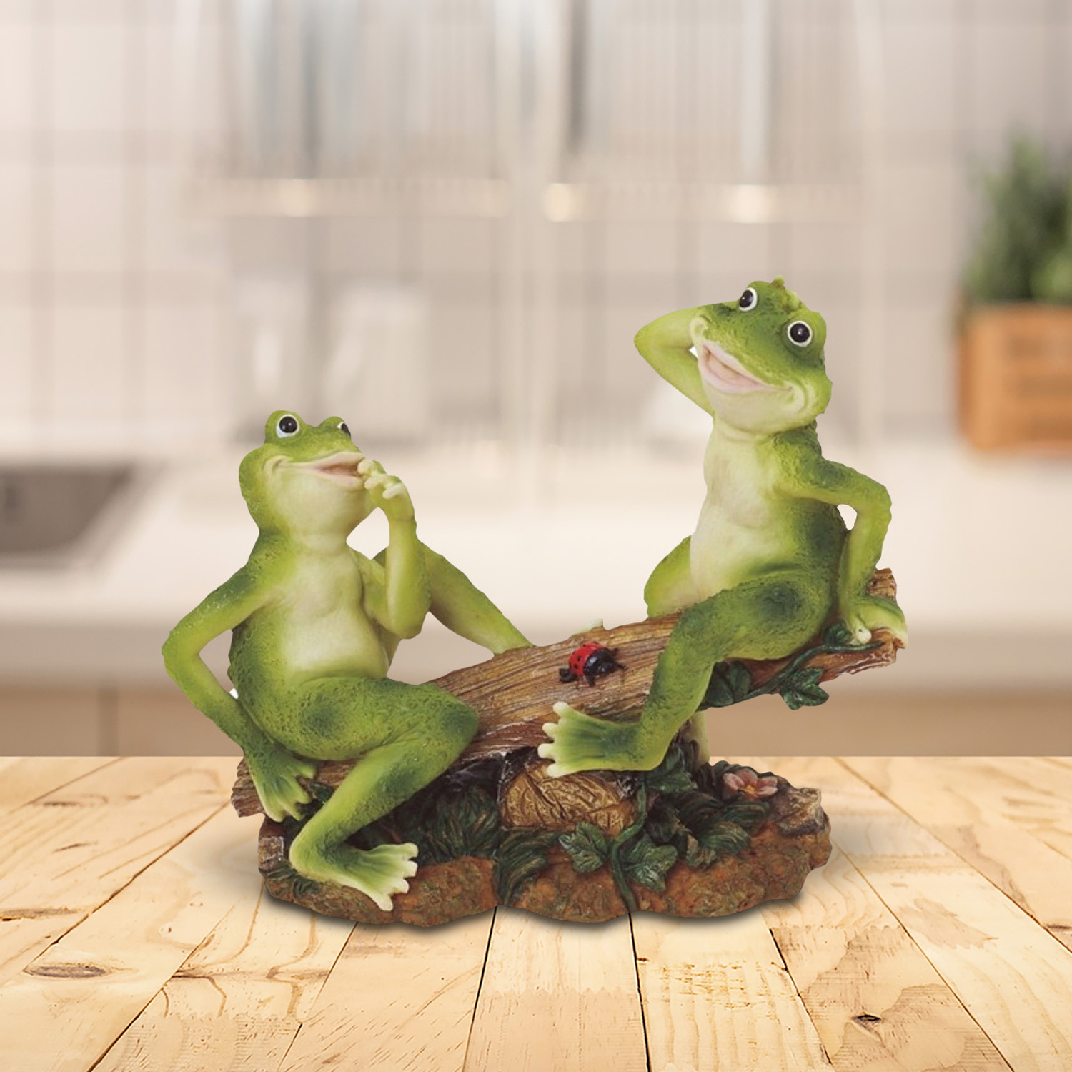 7"h Lovely Frog Couple Statue Funny Animal Figurine - Temu