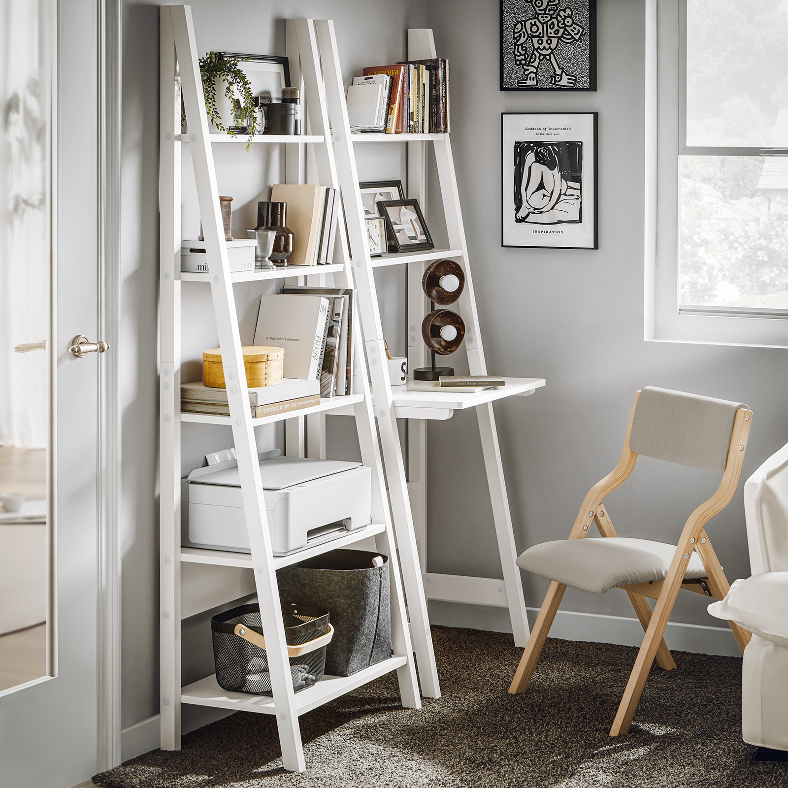 Storage Display Shelving Ladder Shelf Table Worktop - Temu