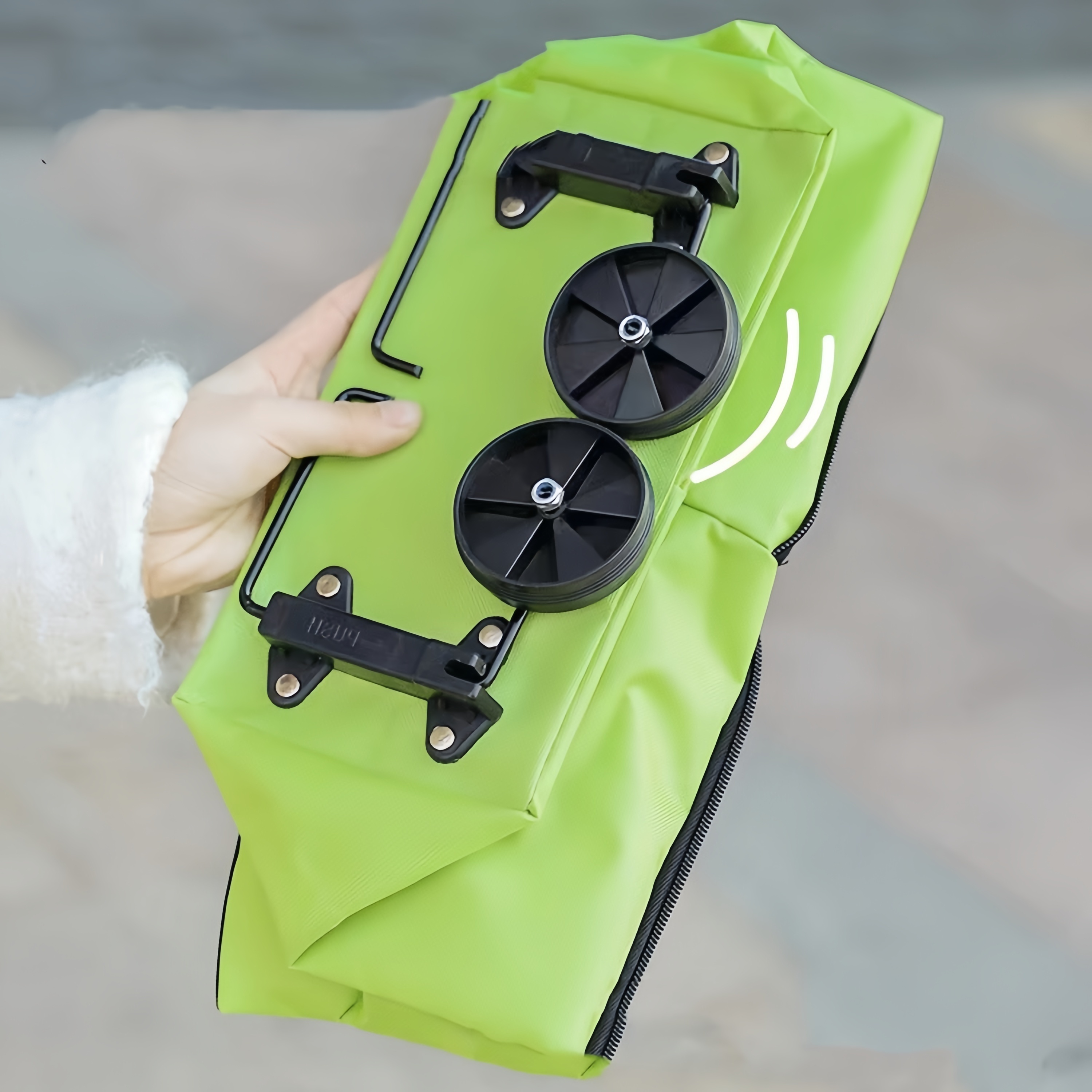 1pc portable shopping cart with wheels foldable bag lightweight grocery ...