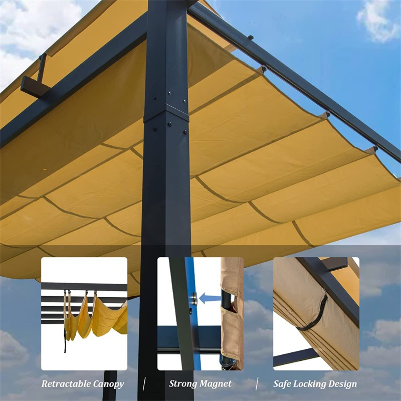 Outdoor Retractable Pergola Weather resistant Sun Shade - Temu