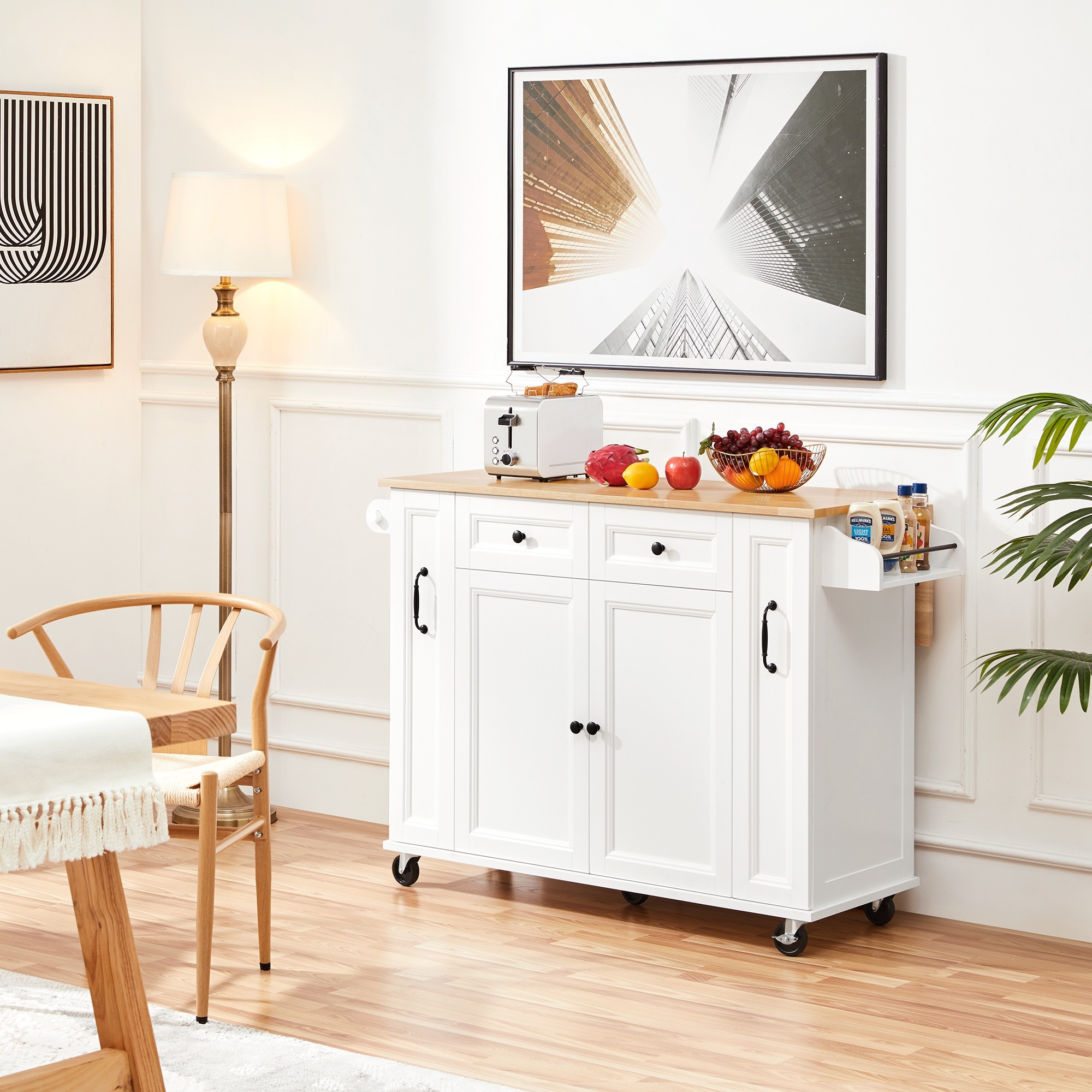 kitchen trolley drop leaf bar rolling - {region_name}