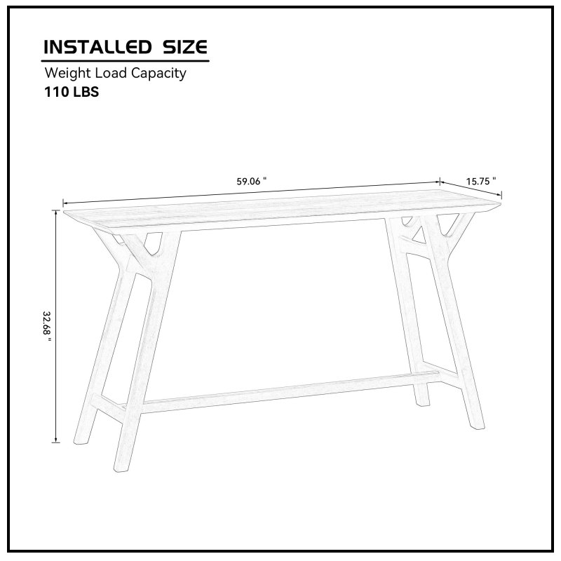 Entryway Table Living Room Narrow Console Table Solid Wood - Temu