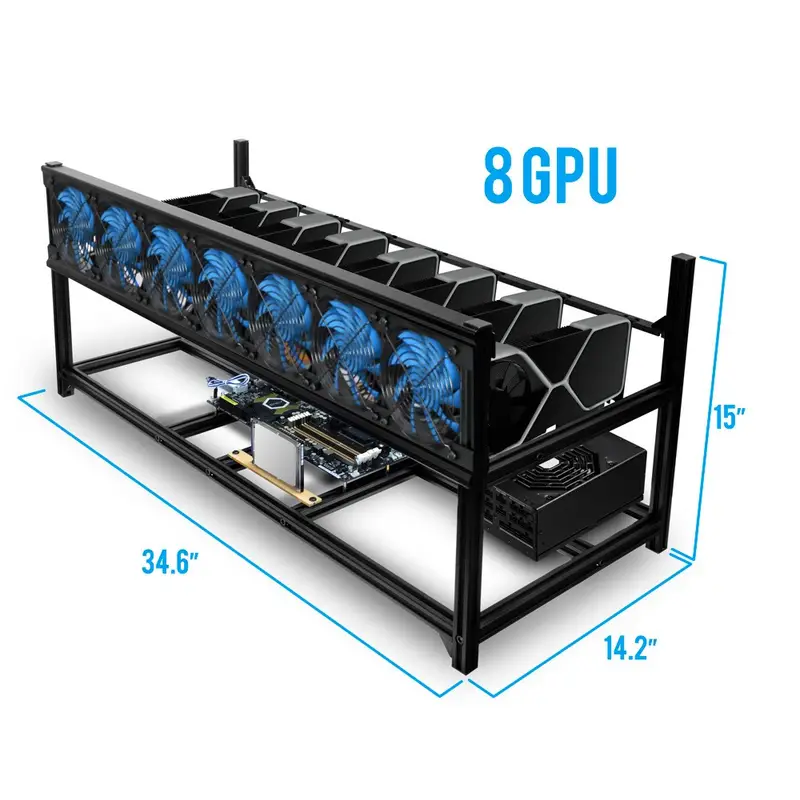 8 Gpu Miner Rig Case Frame – Premium Stackable Aluminum - Temu 8 Gpu Miner Rig Case Frame – Premium Stackable Aluminum - Temu