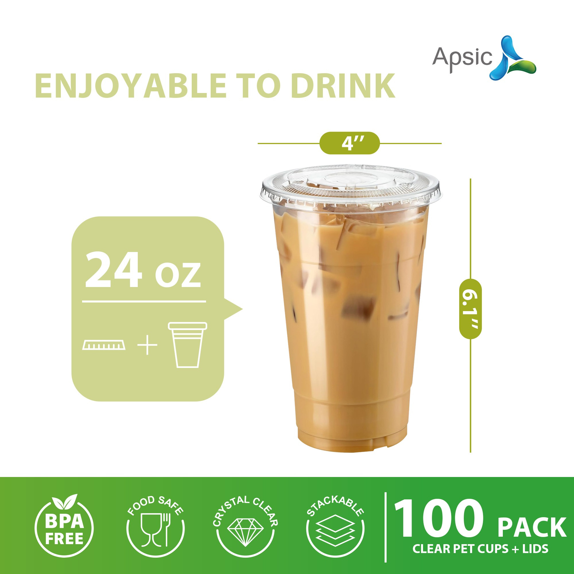 Clear Plastic Cups Flat Lids Disposable Pet Crystal - Temu