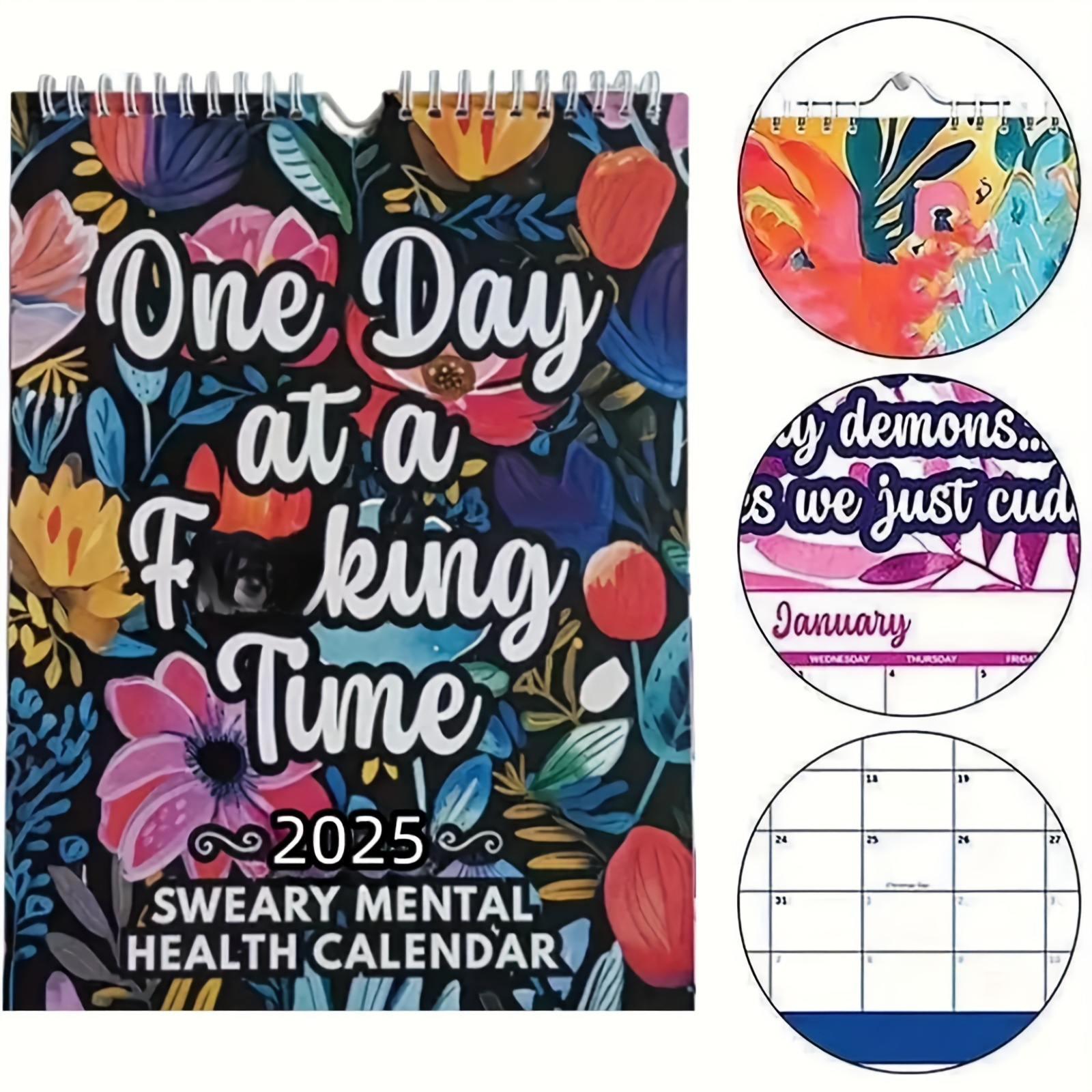 2025 Humorous Inspirational Wall Calendar Monthly Planner - Temu
