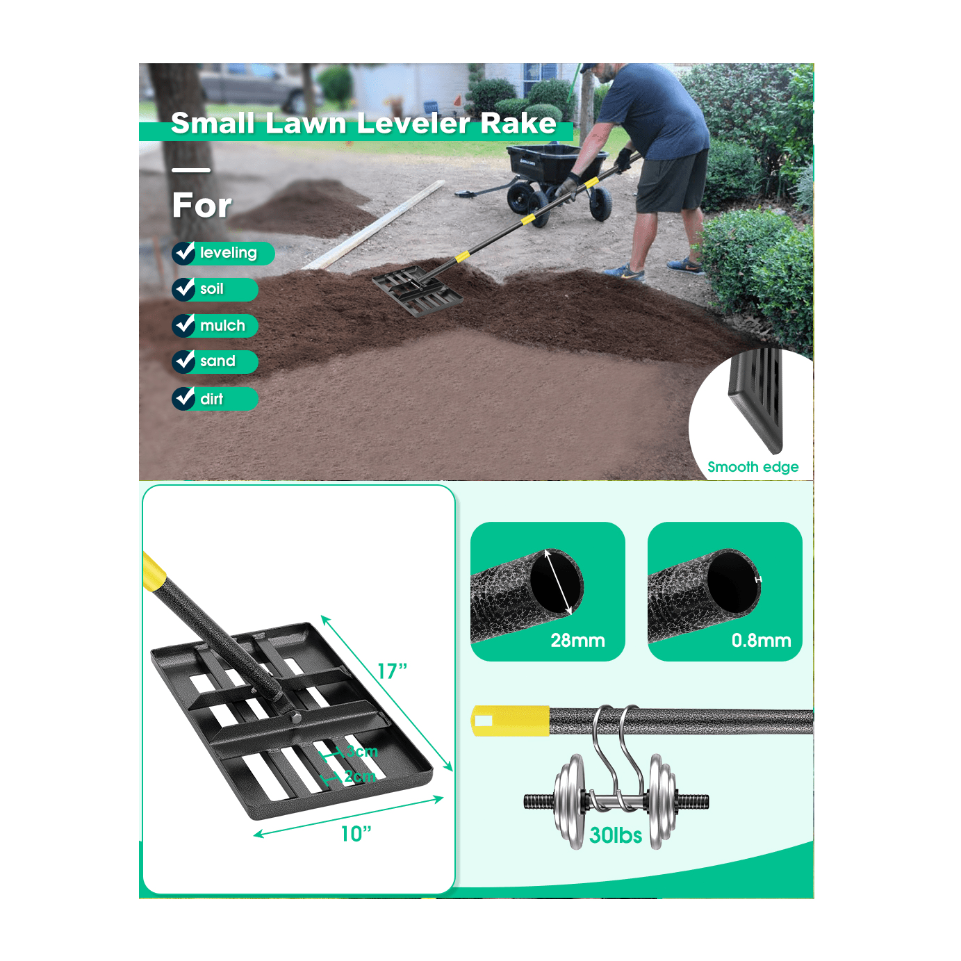 leveling rake sold on Temu United States