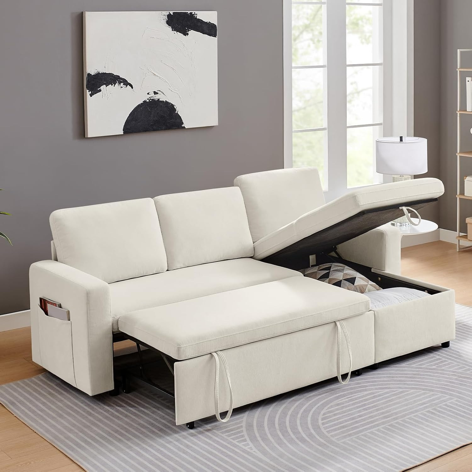 Sofa Bed Pull Convertible Sleeper Sofa Lounge Soft Futon - Temu