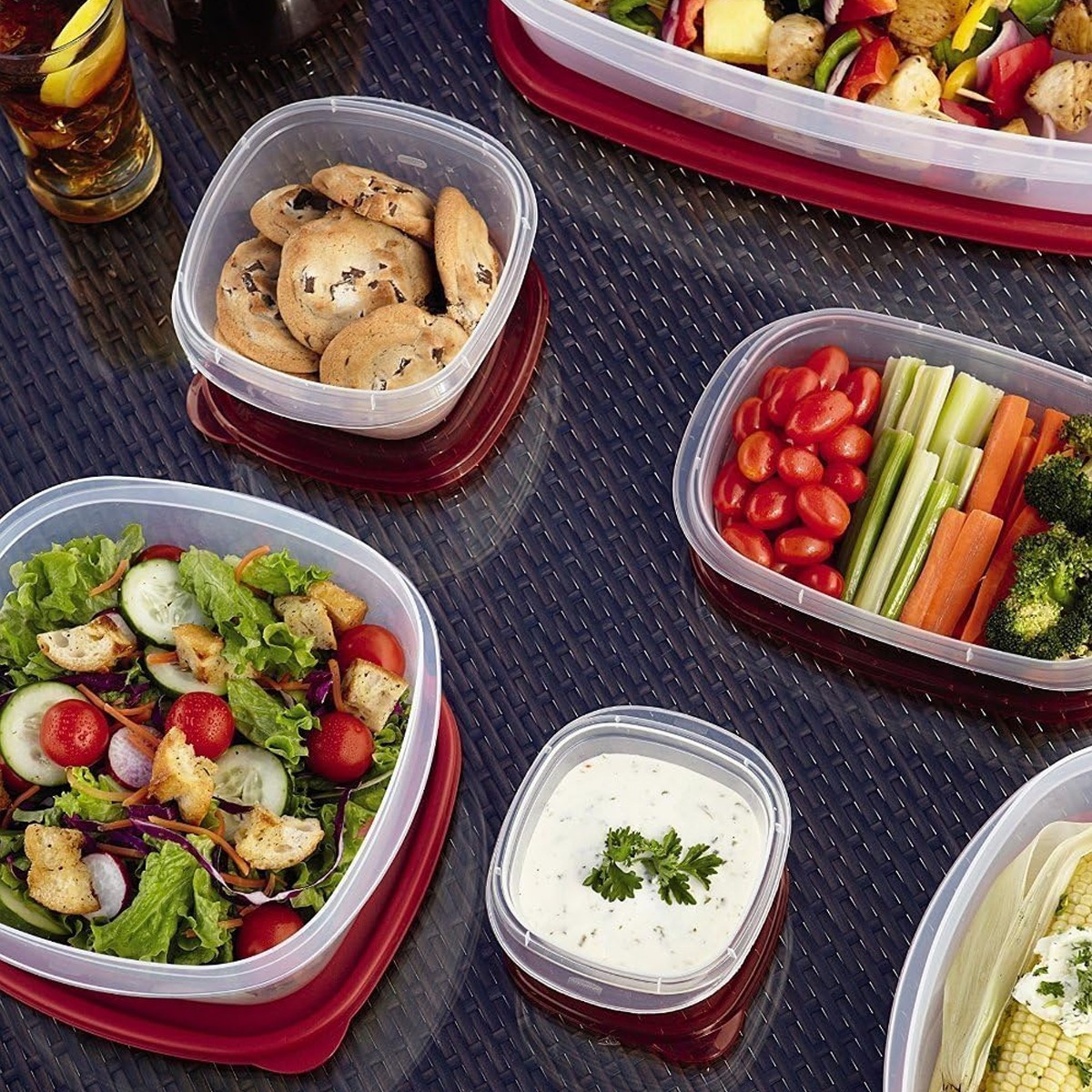 food storage container ventilated lid stackable ( ) - Temu