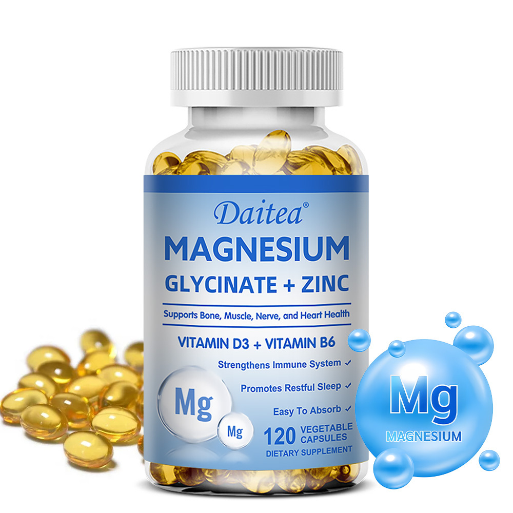 Magnesium Glycinate Zinc Supplement Vitamin D3 B6 Supports - Temu