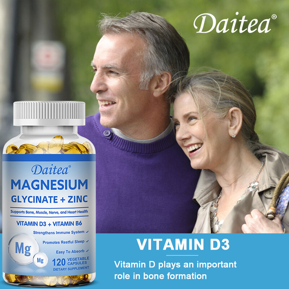 Magnesium Glycinate Zinc Supplement Vitamin D3 B6 Supports - Temu