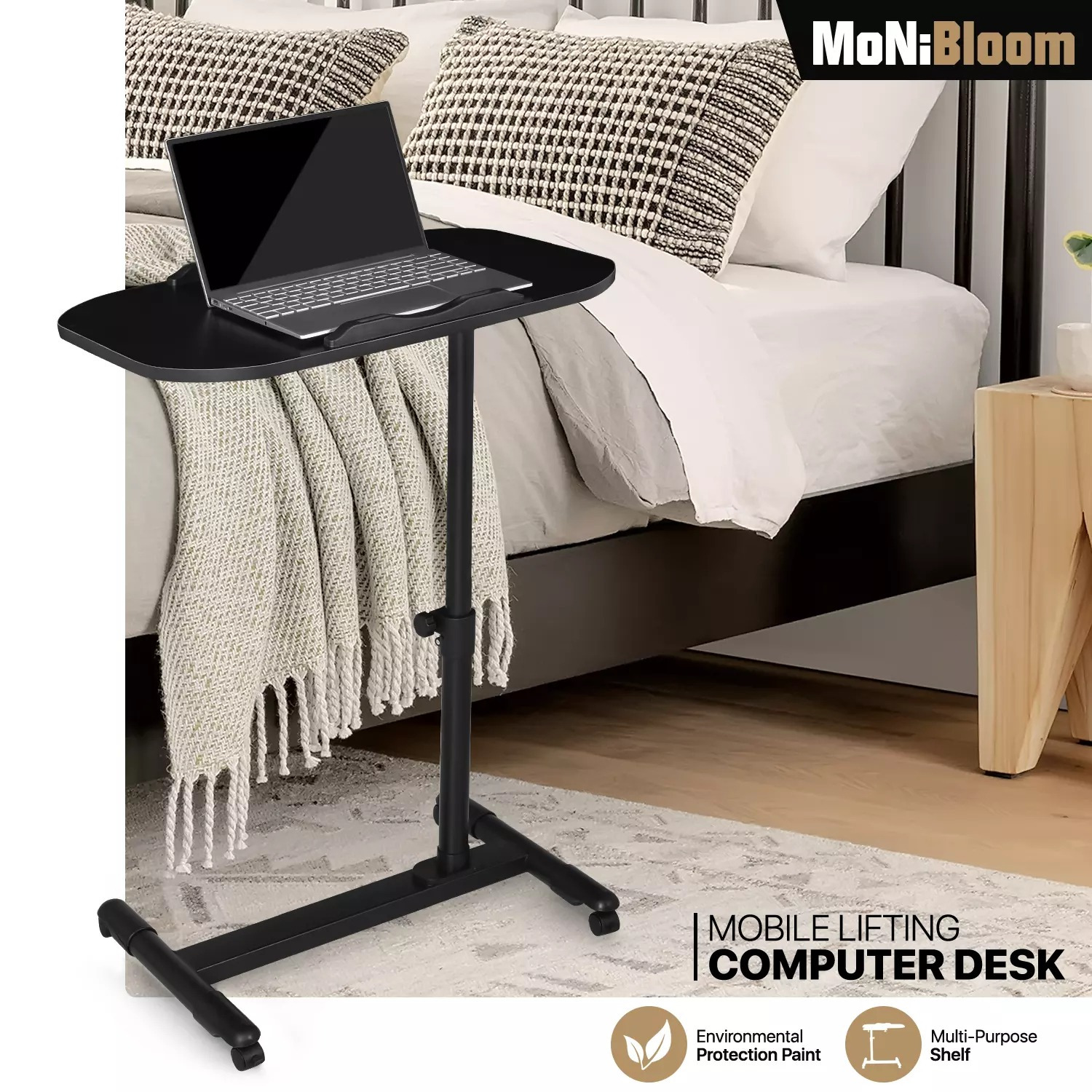 bed desk adjustable overbed bedside table rolling laptop - {region_name}