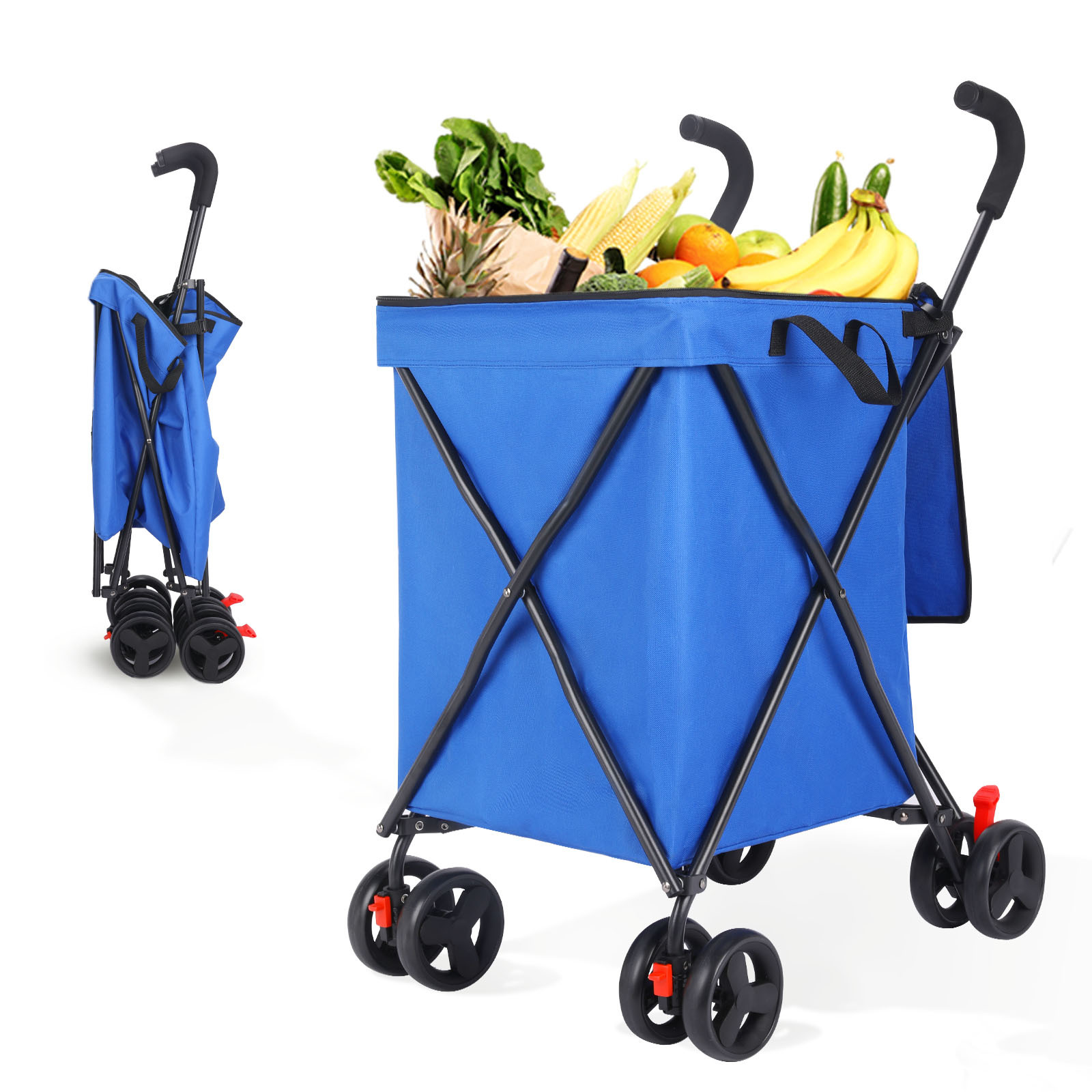 Folding Shopping Utility Cart Water resistant Heavy duty - Temu