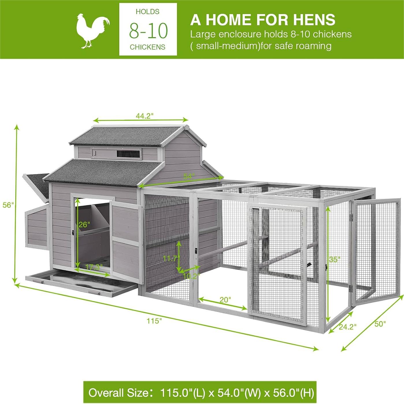 Chicken Coop Large Nesting Box Outdoor Wooden Hen - Temu