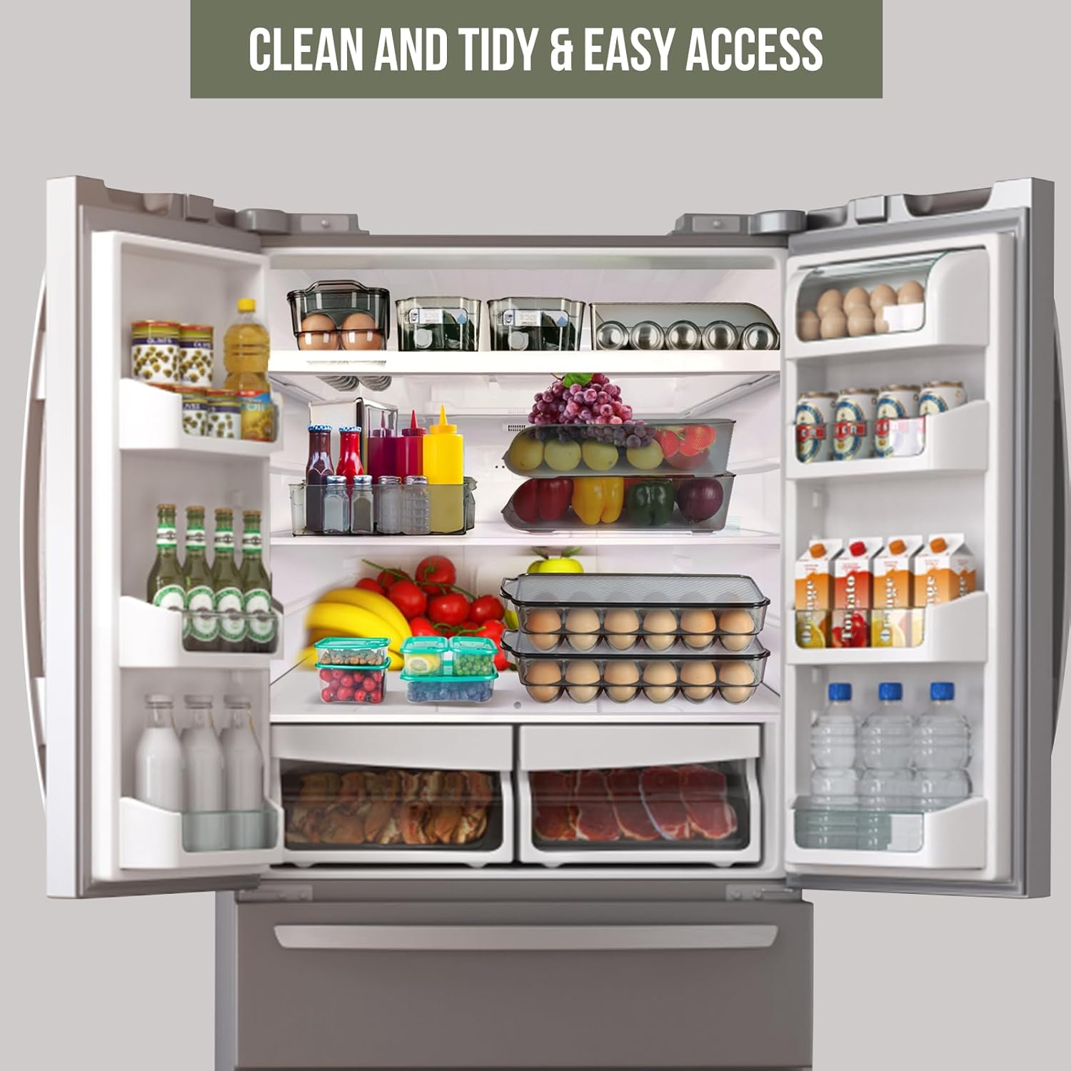 Refrigerator Organizers Fridge Organizer Bins - Temu