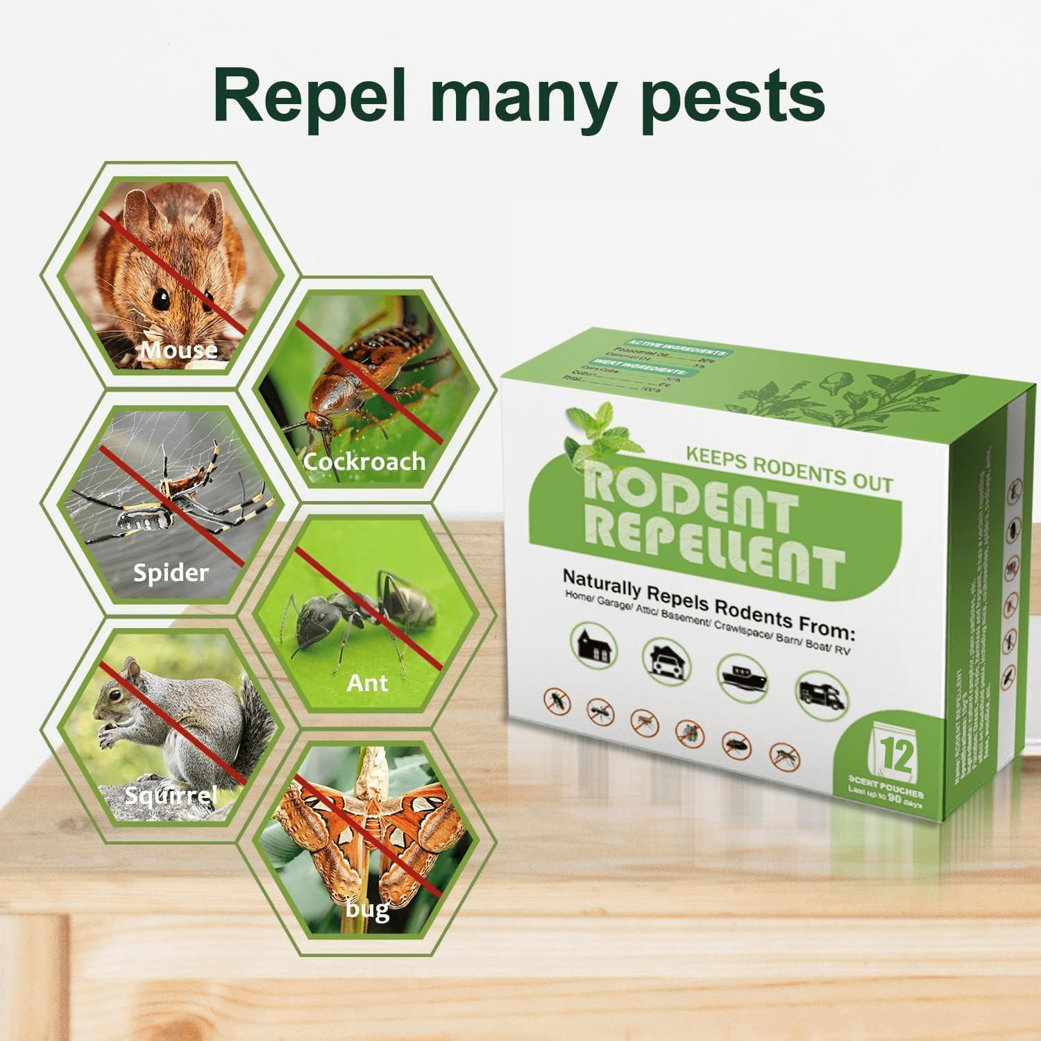 18 Pack Ultrasonic Pest Repeller Control Plug In Flea Rat Roach ...