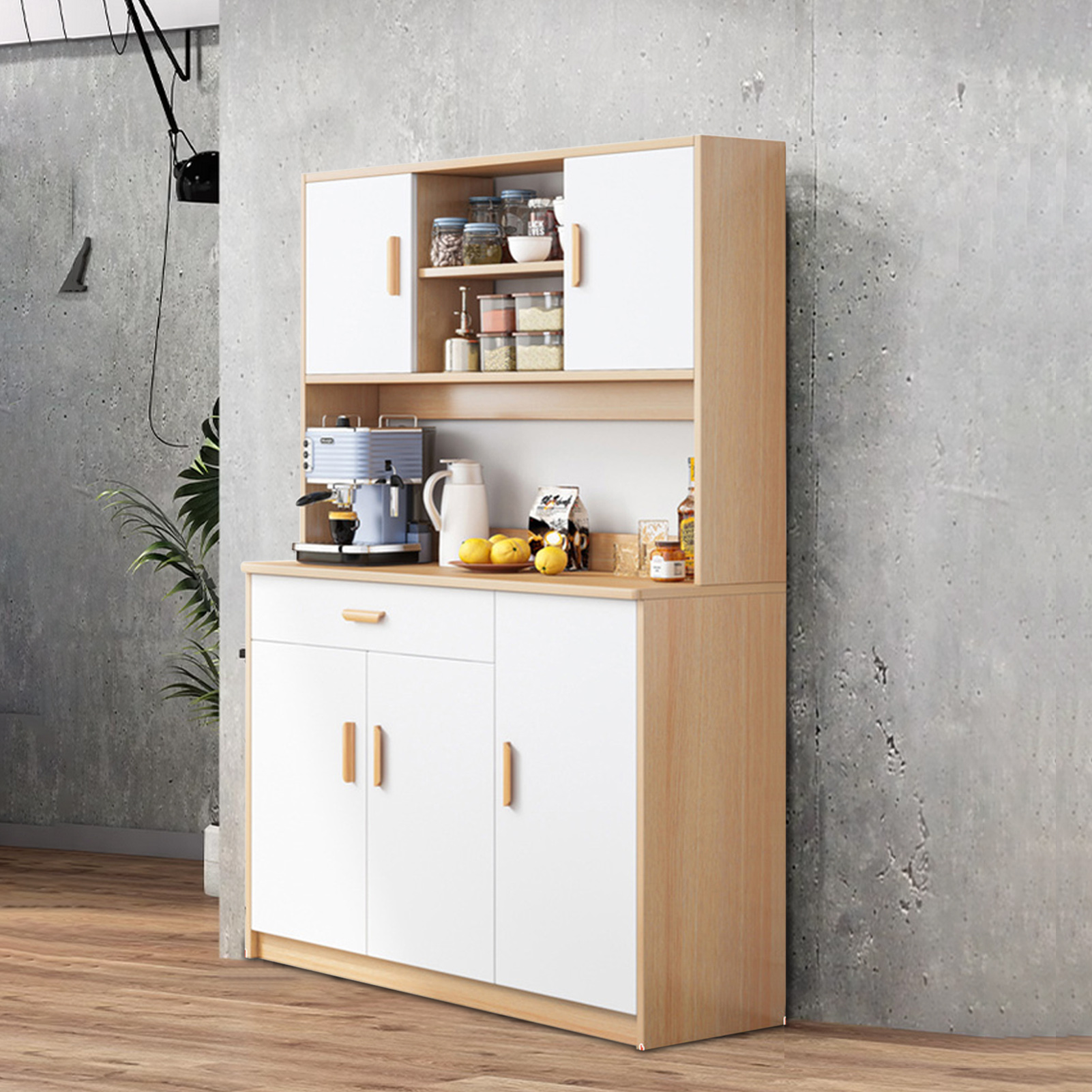 Kitchen Pantry Storage Cabinet, Freestanding Cupboard, Utility Pantry ...
