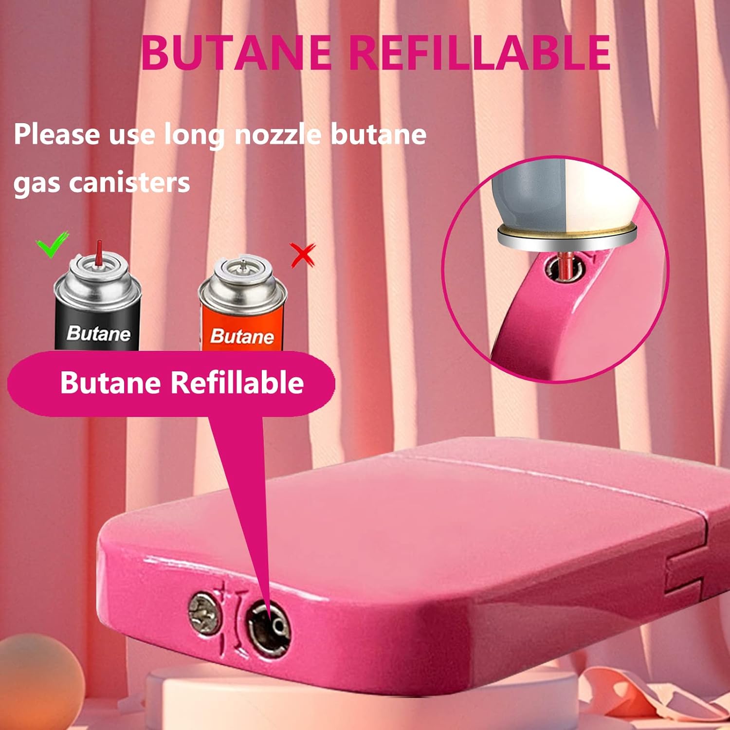 Lighter Cool Lighter Cute Pink Glitter Torch - Temu