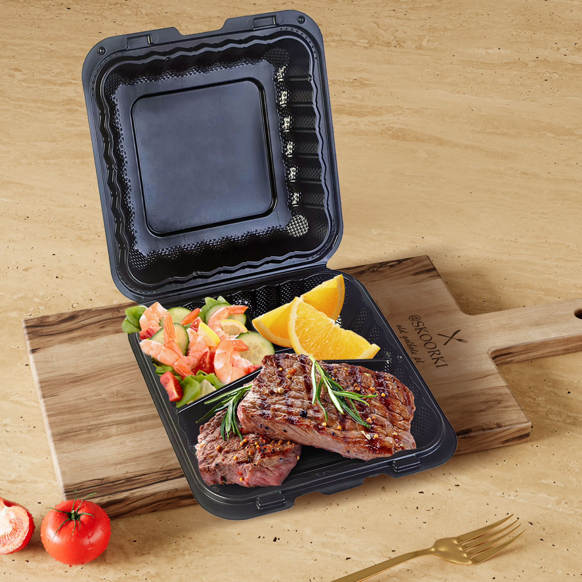 Containers 3 Compartment Clamshell Take Food - Temu