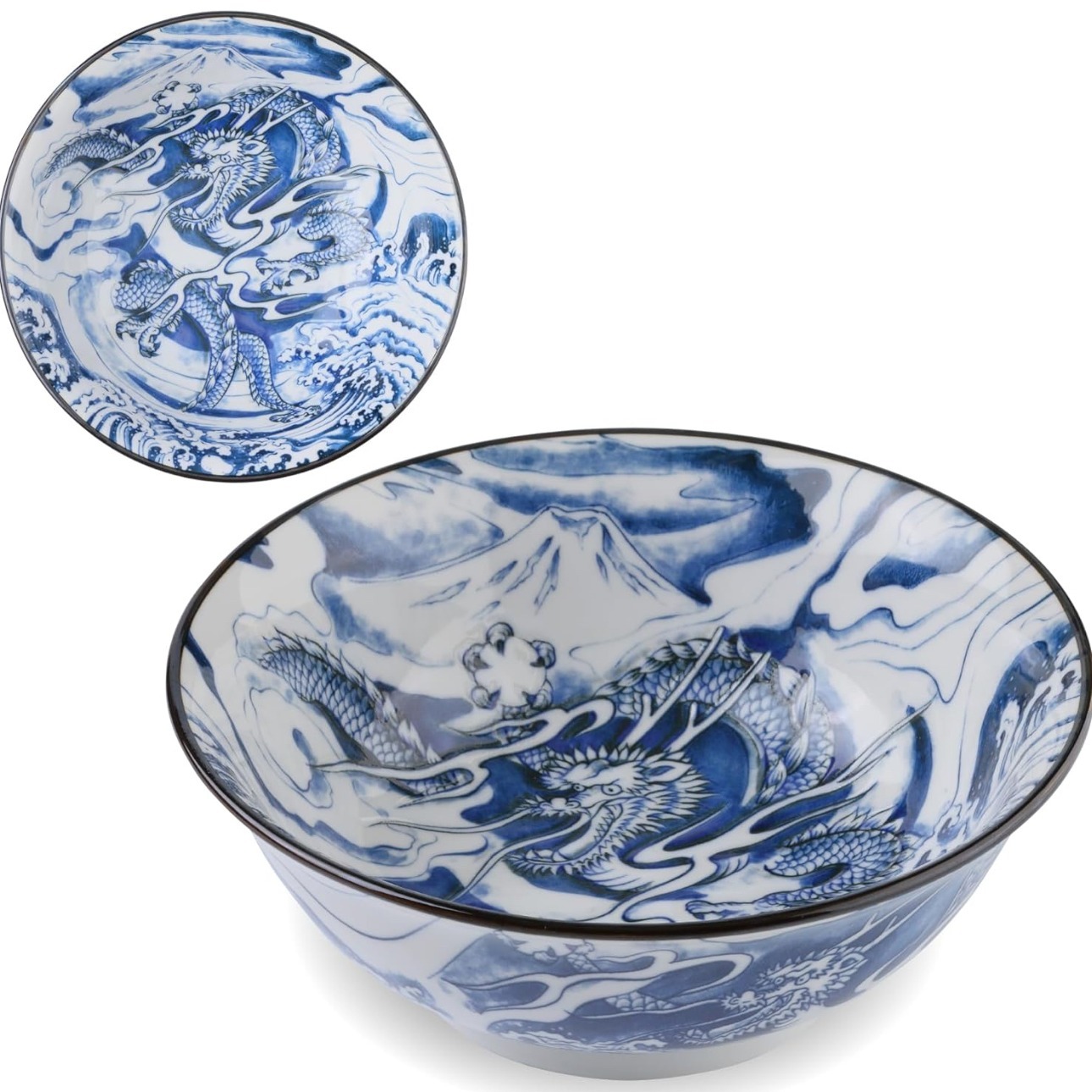 Japanese Wide Mouth Ceramic Bowl Udon Ramen Noodle - Temu