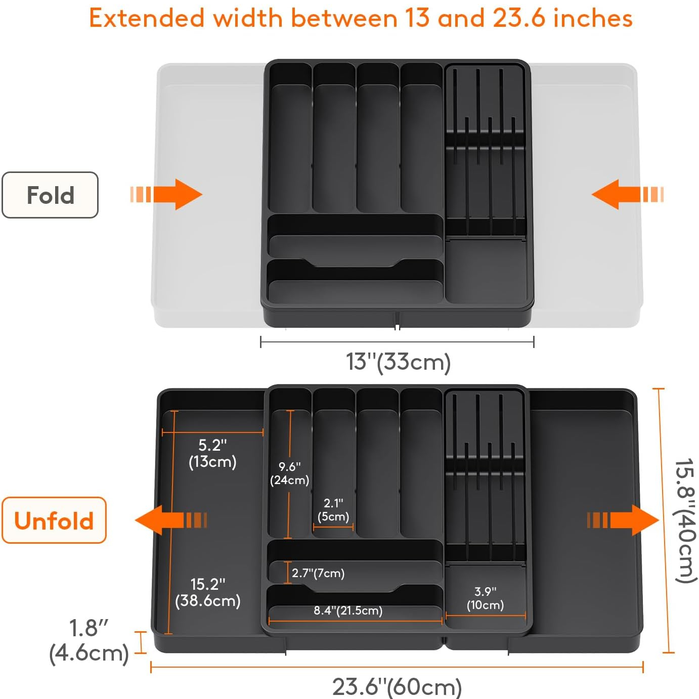 Adjustable Cutlery Flatware Holder Expandable Utensil Tray - Temu