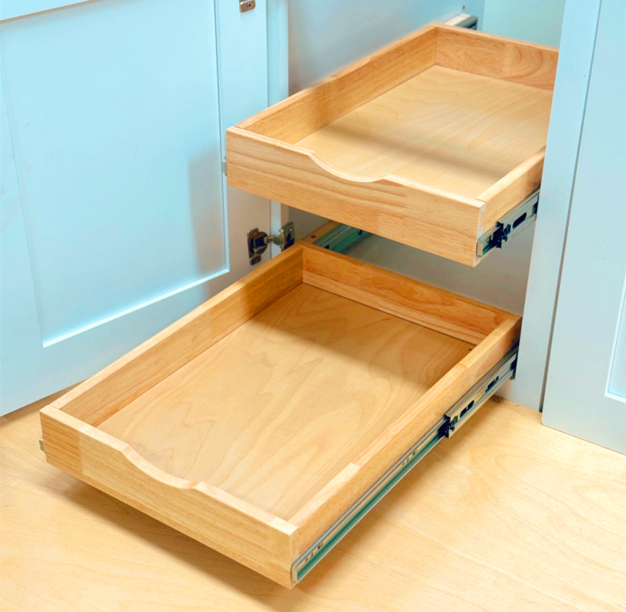 Pull Drawer Solid Wood Roll Shelves Slide Pantry Shelves - Temu