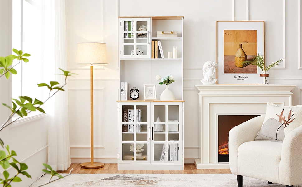 Kitchen Pantry 3 Cabinets 2 Open Shelves Large - Temu