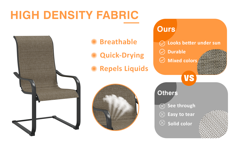 Cloudwindow Patio Chairs Outdoor Rockable Dining Chairs Arm - Temu