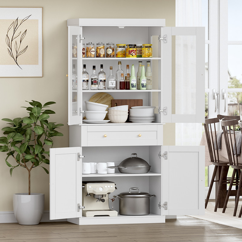 71"kitchen Pantry Storage Cabinet Tall Storage Cabinet - Temu