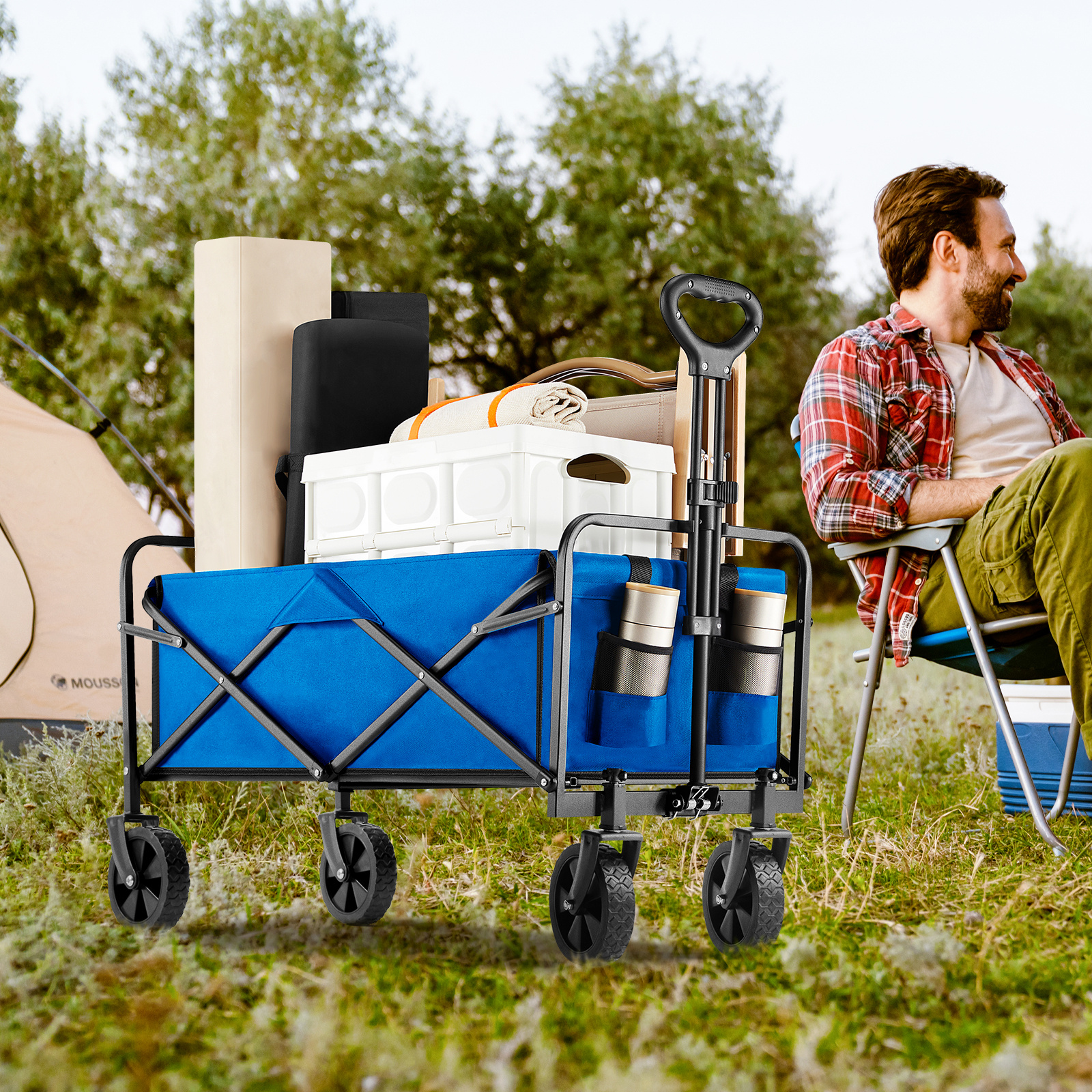 Heavy Duty Collapsible Foldable Wagon Utility Garden Cart - Temu