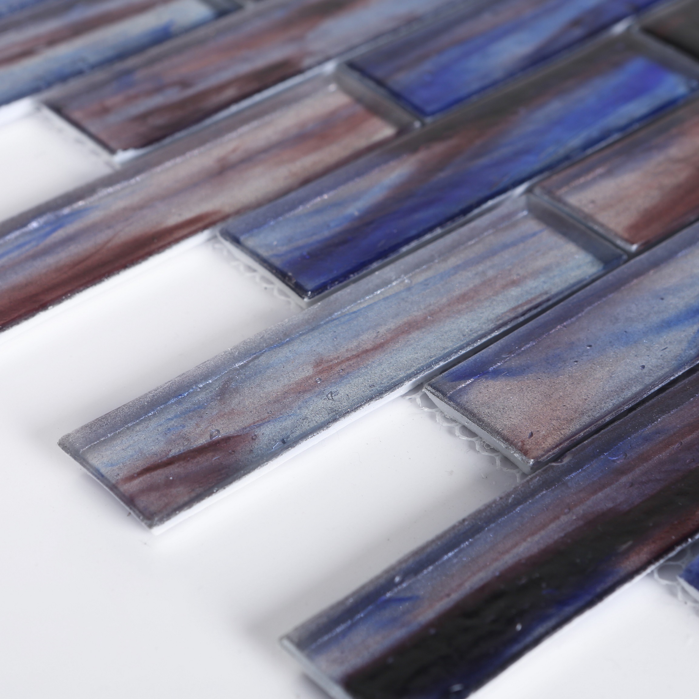 Iridescent Brick Glass Mosaic Tile / Floor Tile / Wall - Temu