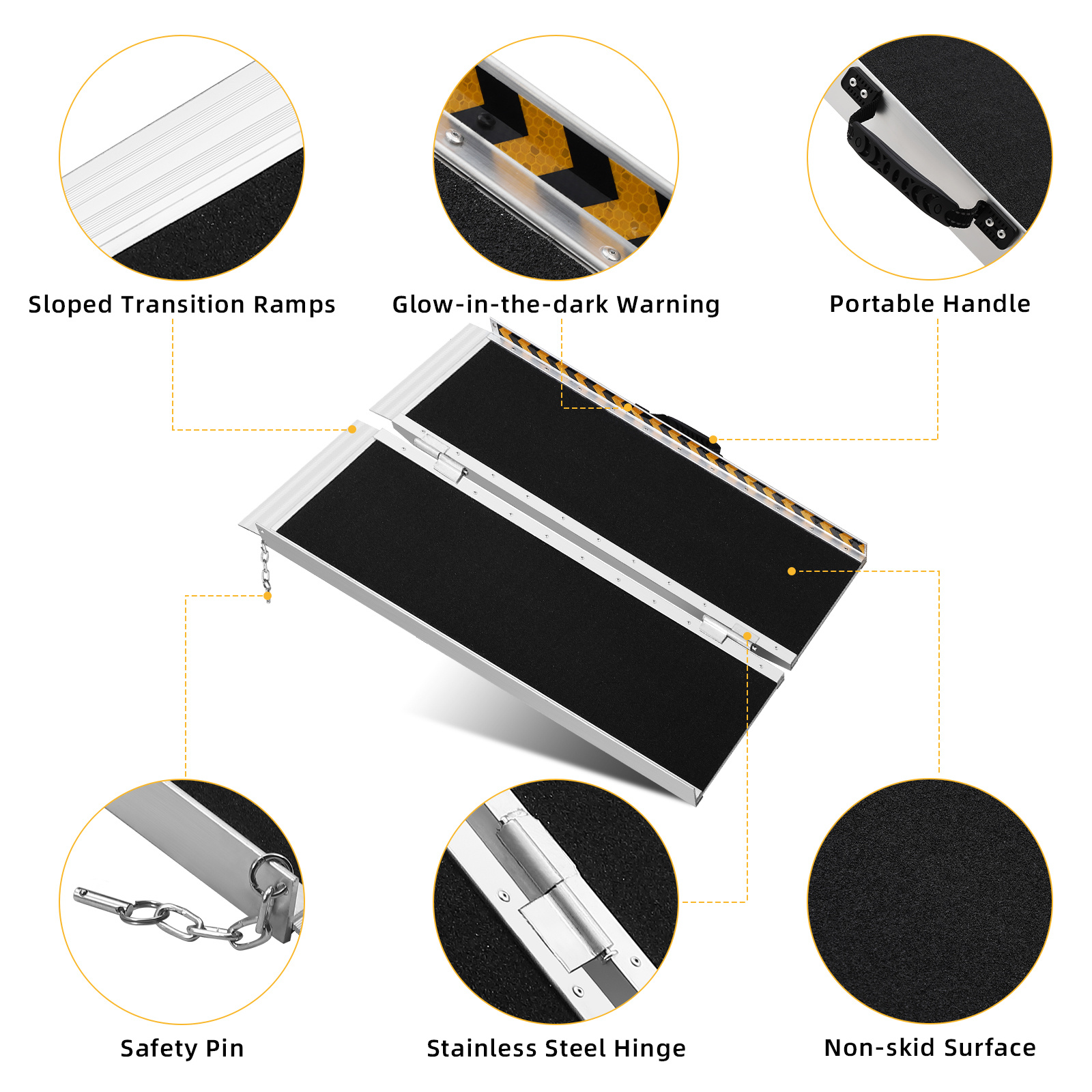 Portable Ramp Non slip Aluminum Folding Ramp Weight - Temu