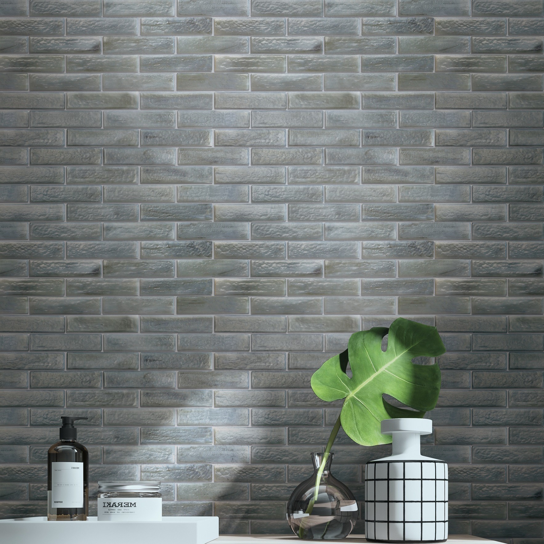 Iridescent Brick Glass Mosaic Tile / Floor Tile / Wall - Temu