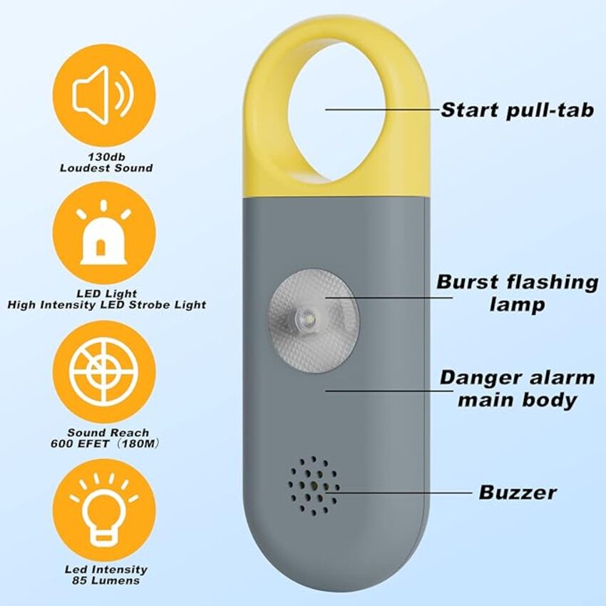 Personal Safety Alarm Women 130db Self Defense Keychains - Temu