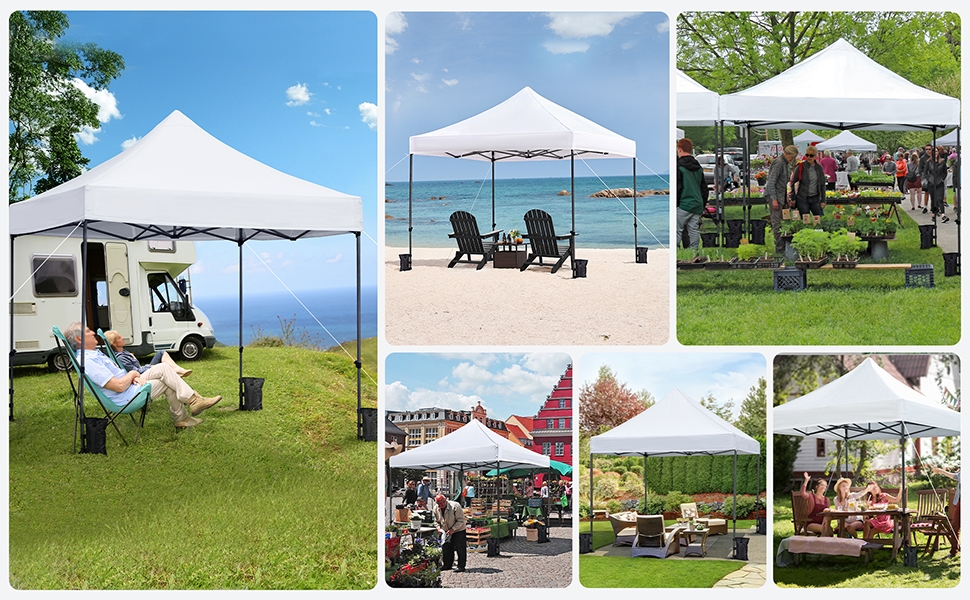 10 10ft Commercial Instant Up Canopy Tent With Wheeled Carry Bag ...
