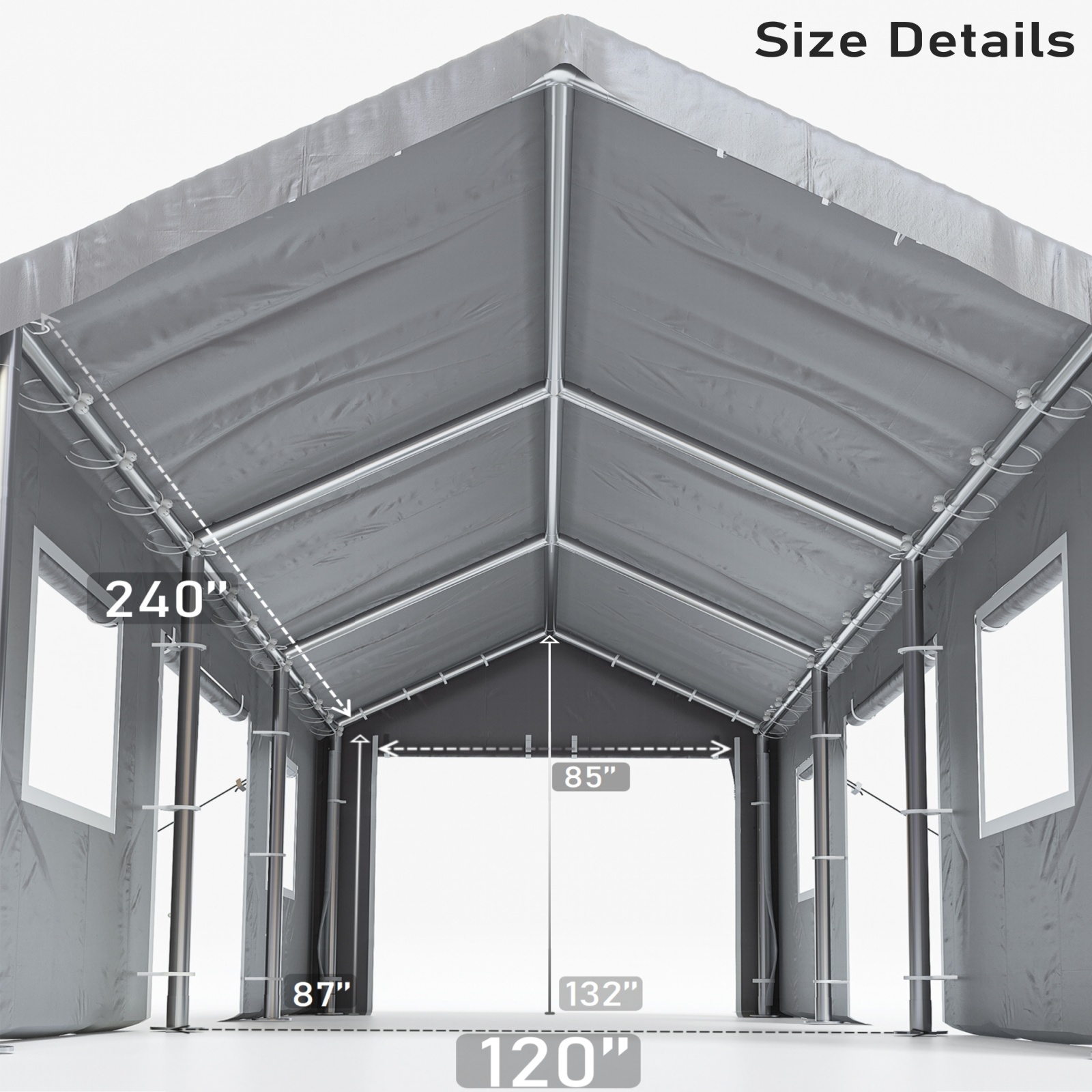 Carport 13'x20' Portable Garage Heavy Duty Carport Canopy - Temu