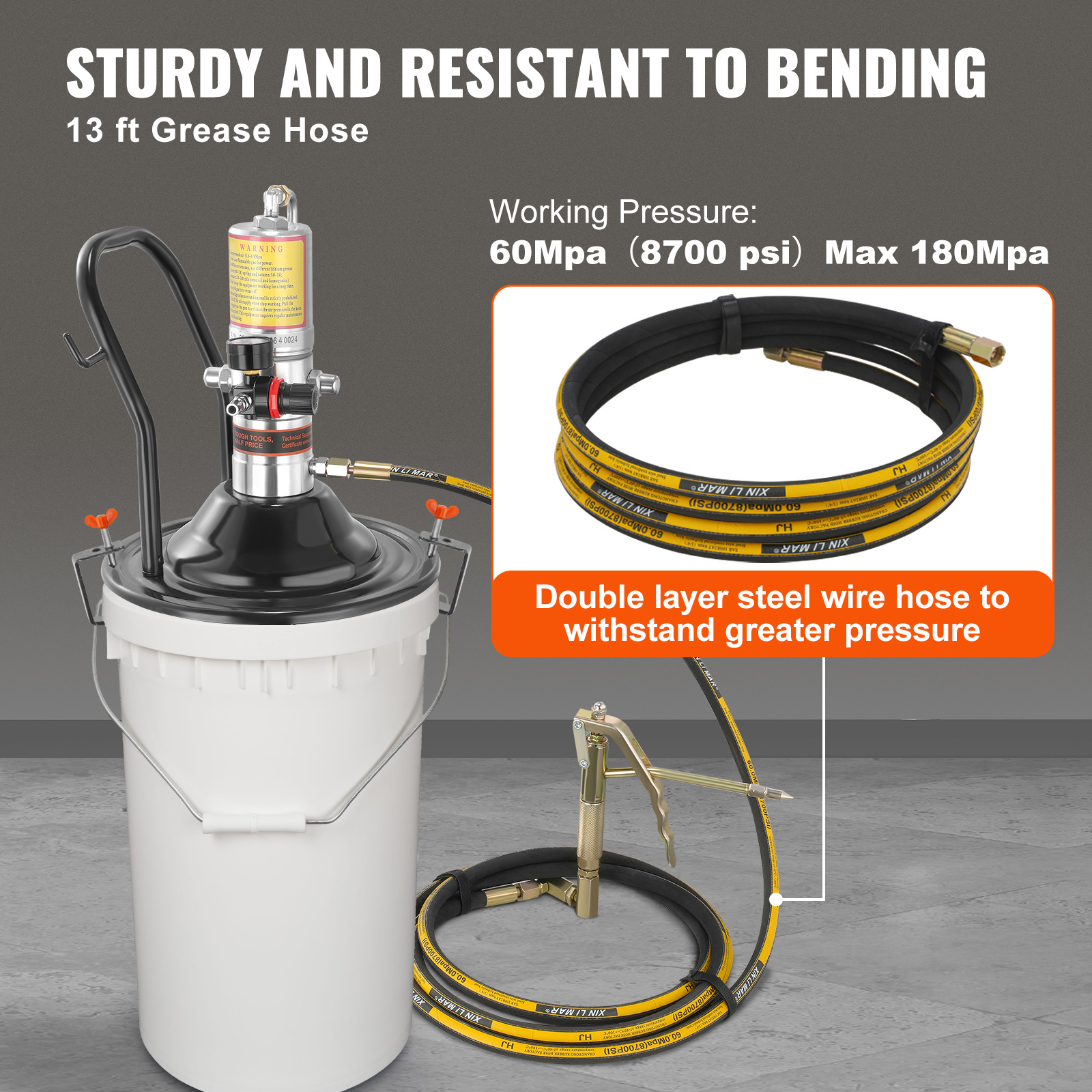 grease pump 3 gallon air grease pump high pressure - Temu